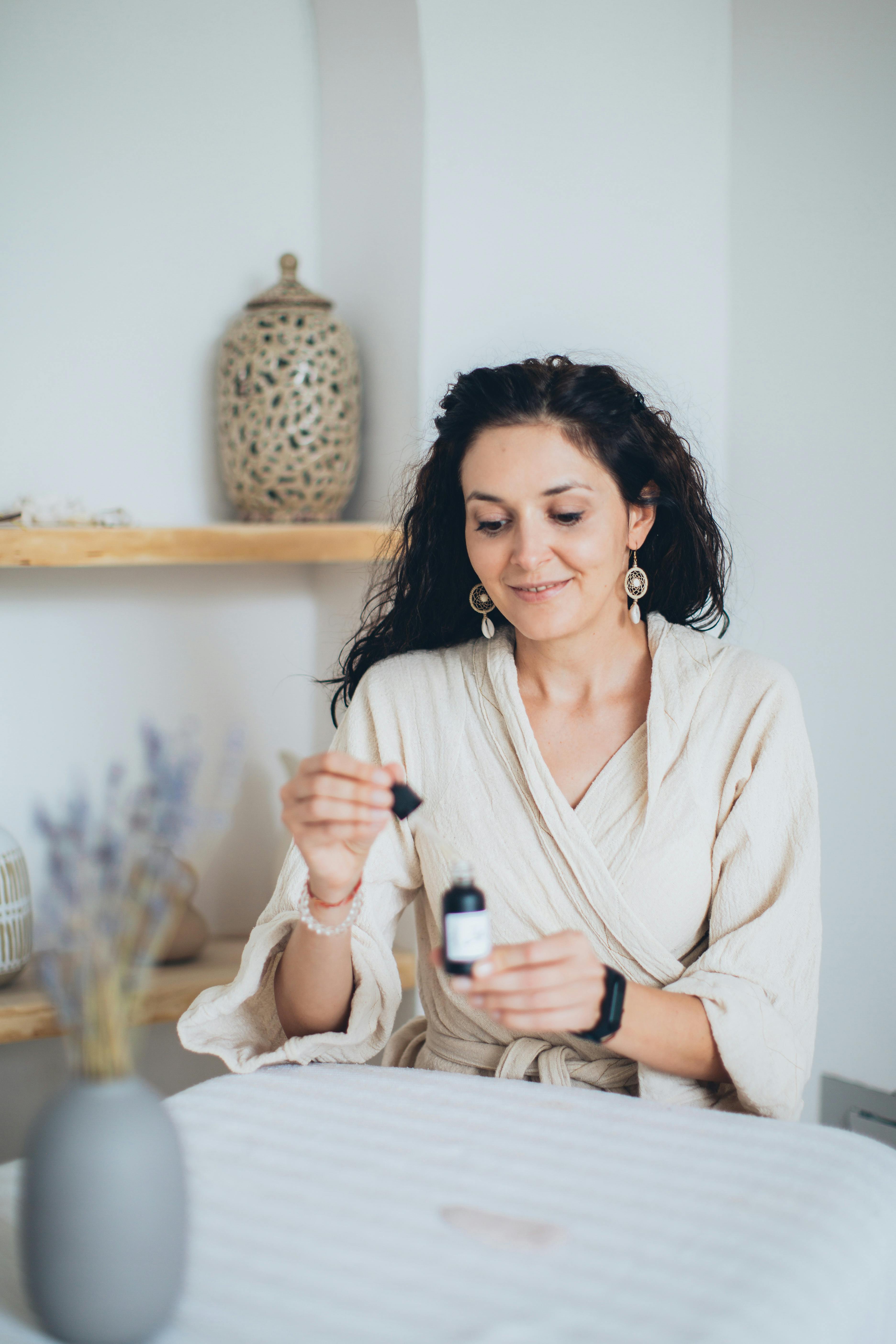Woman Removing Her Bathrobe · Free Stock Photo