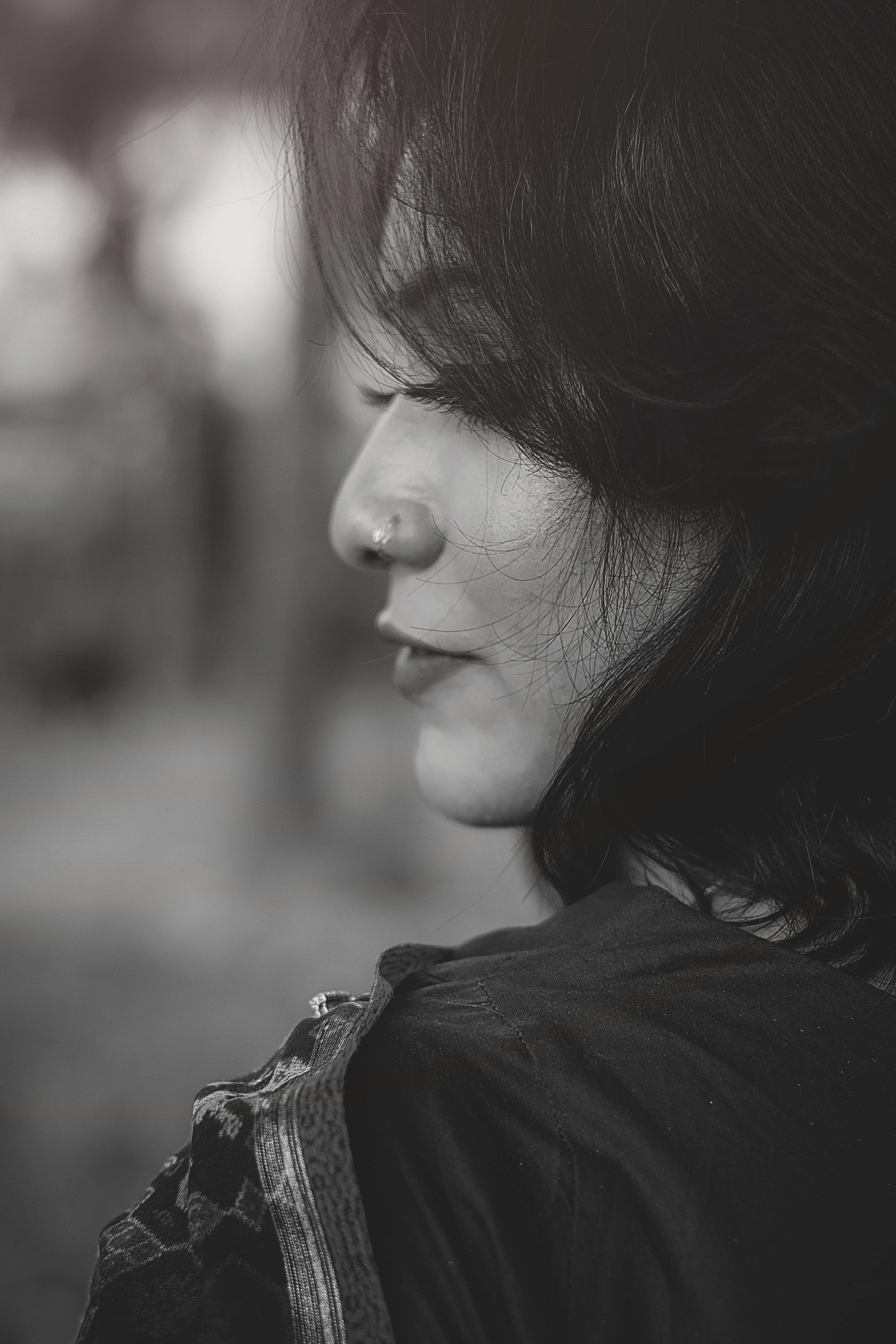 Woman In Black And White Photo · Free Stock Photo