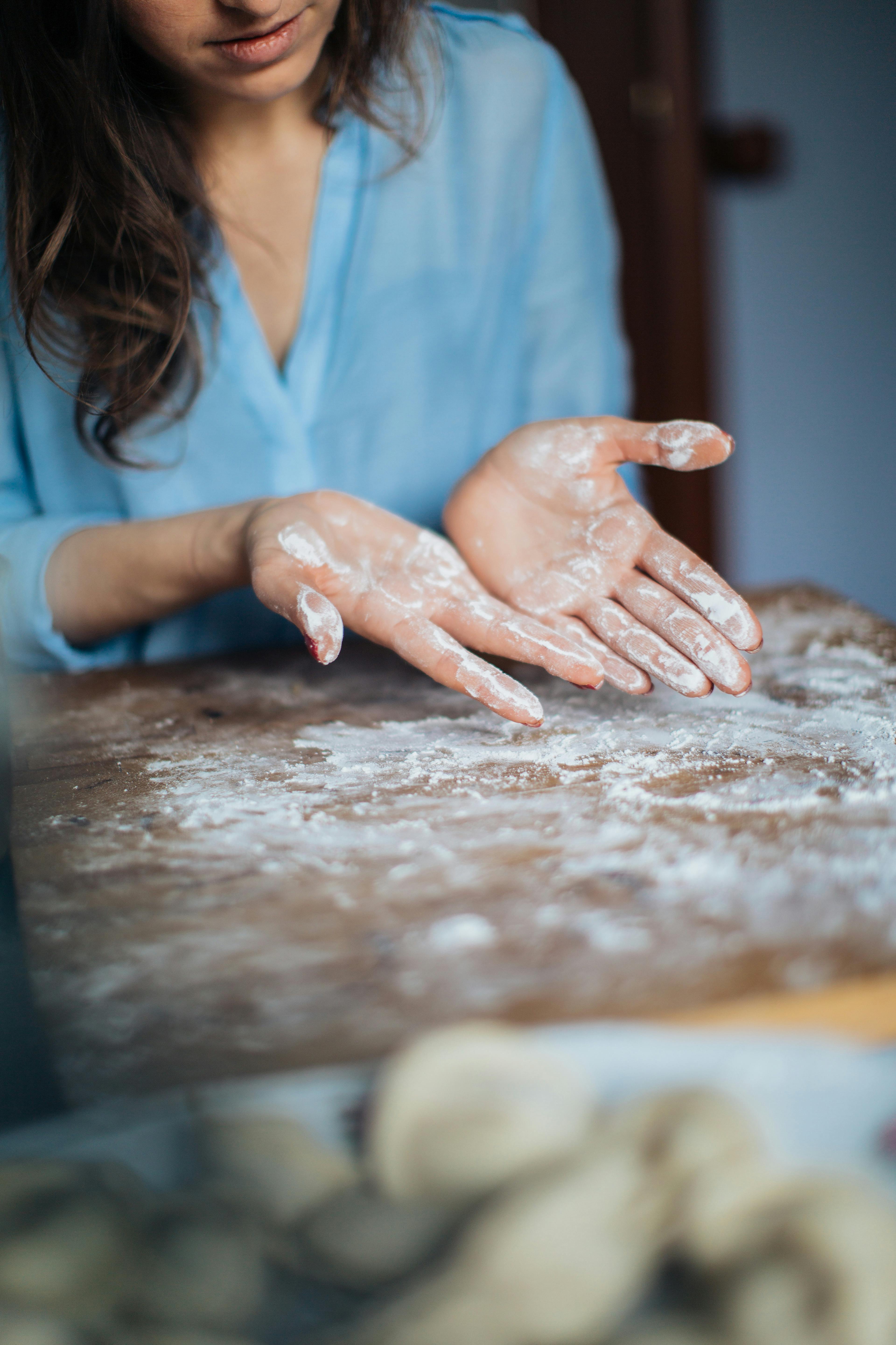 Palms Covered With Flour · Free Stock Photo