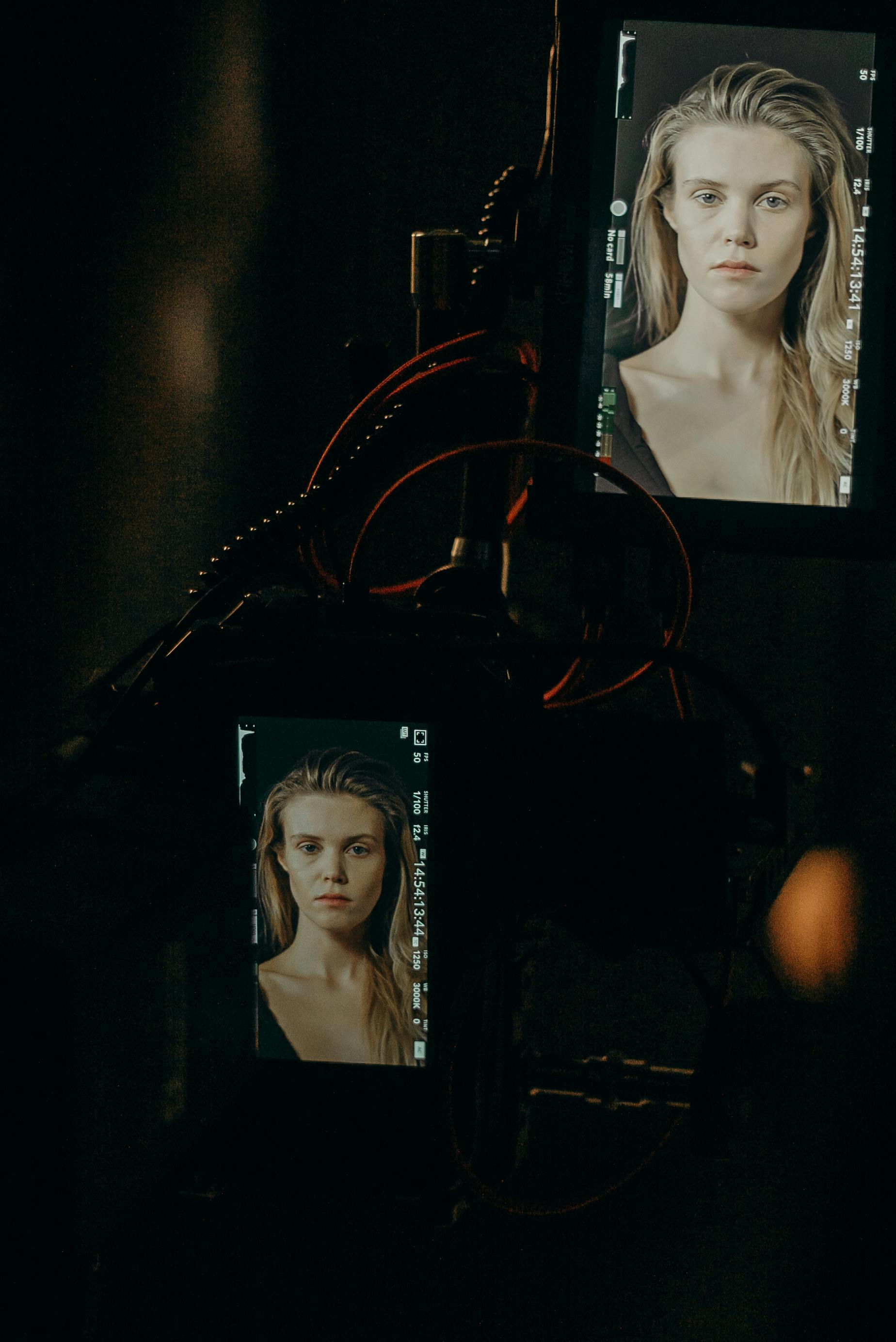 Woman's Face On Camera Screen · Free Stock Photo