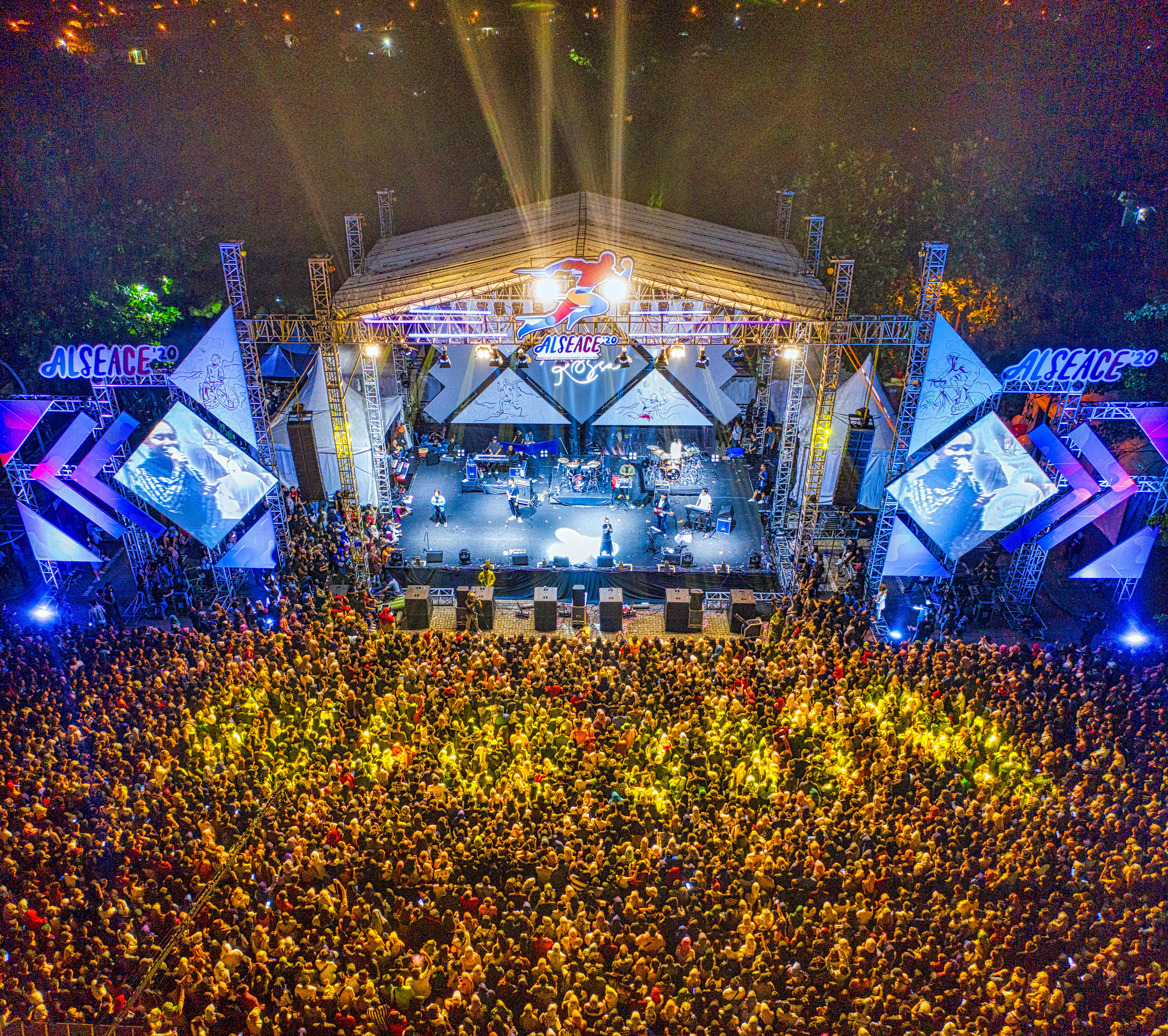 Aerial Shot Of People Watching A Concert · Free Stock Photo