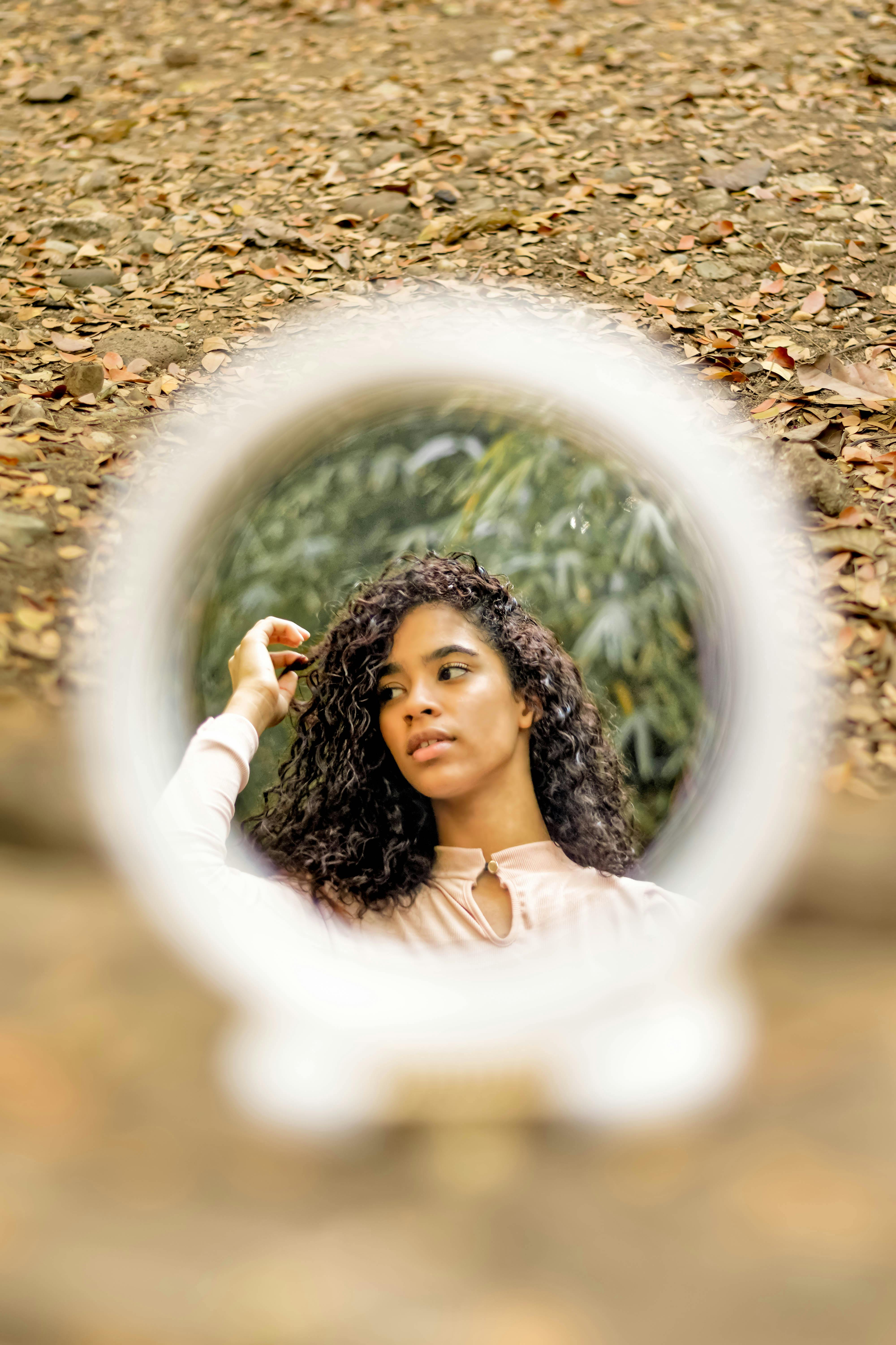 Reflection Of Woman From A Mirror · Free Stock Photo