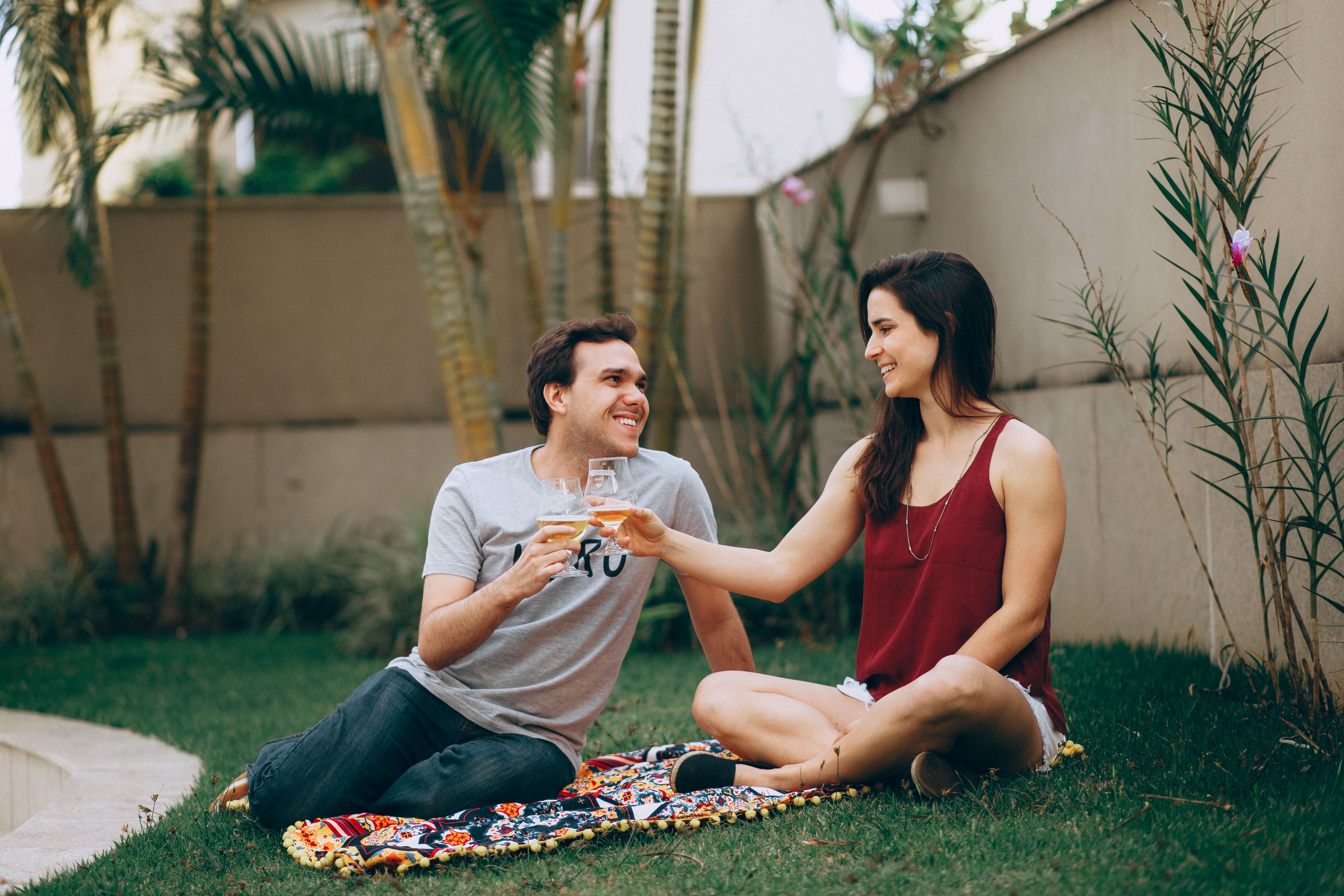 Man And Woman Having A Toast · Free Stock Photo