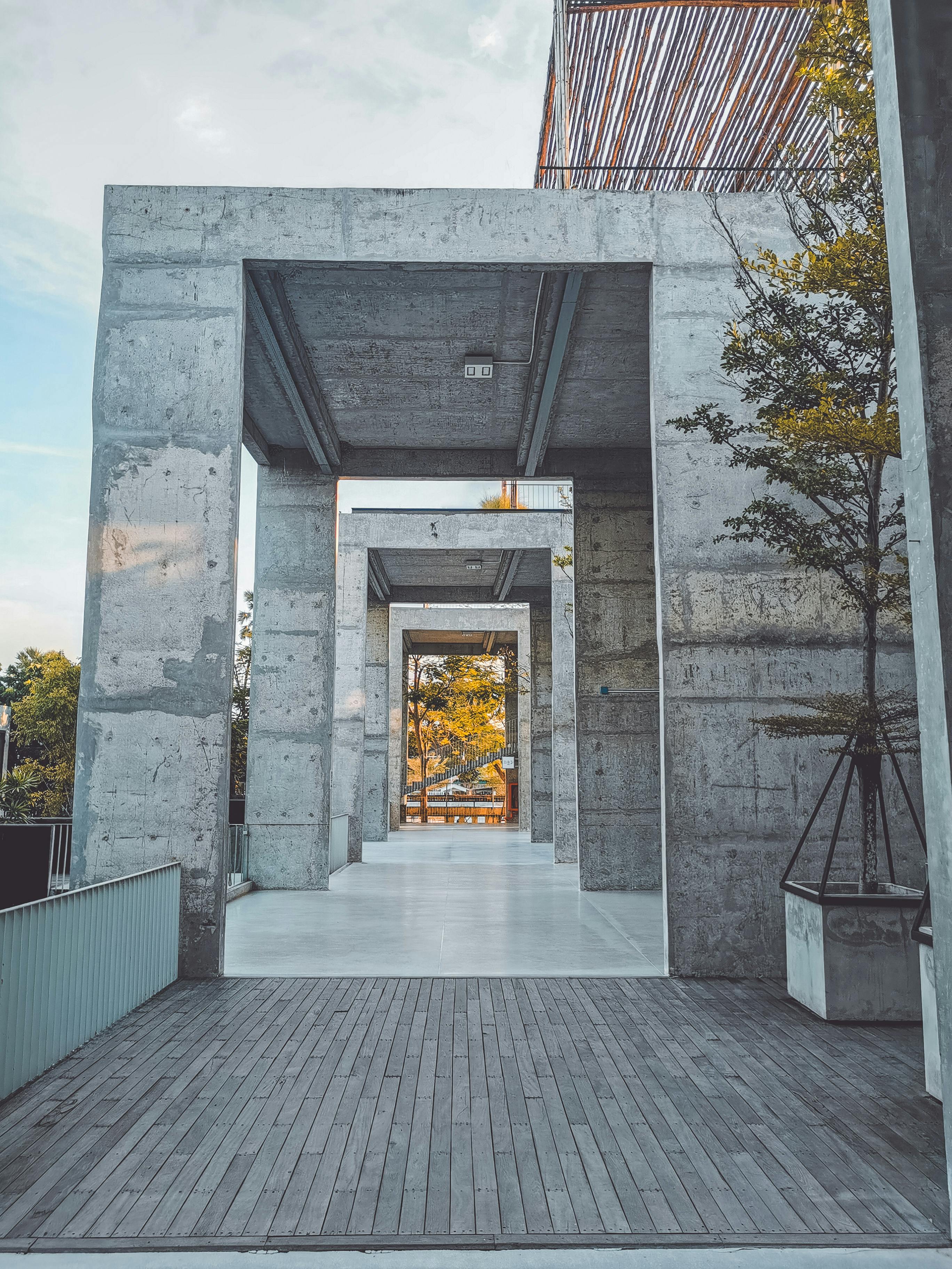 Modern building on city street in sunny day · Free Stock Photo