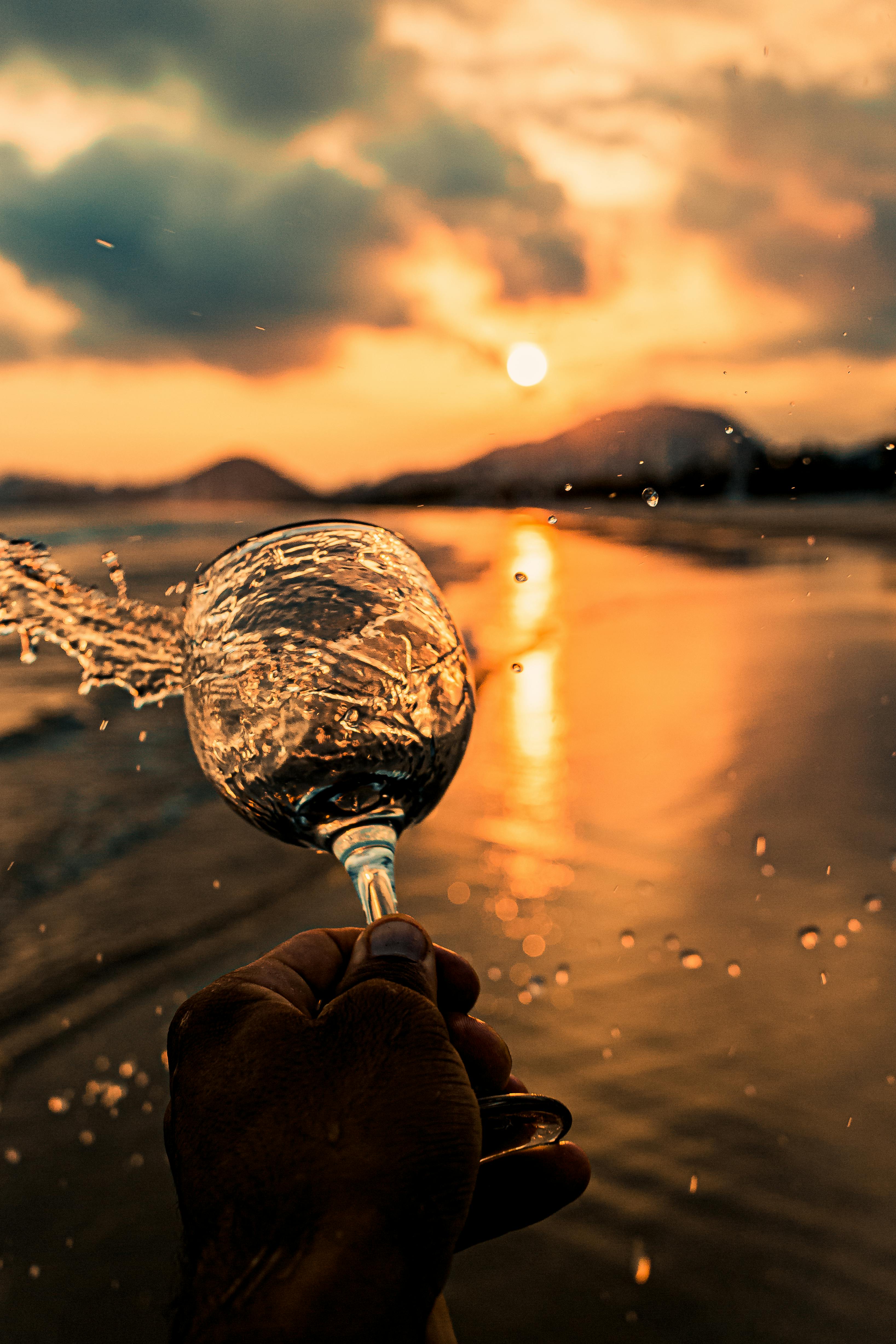 Wine Glass Reflection Photography