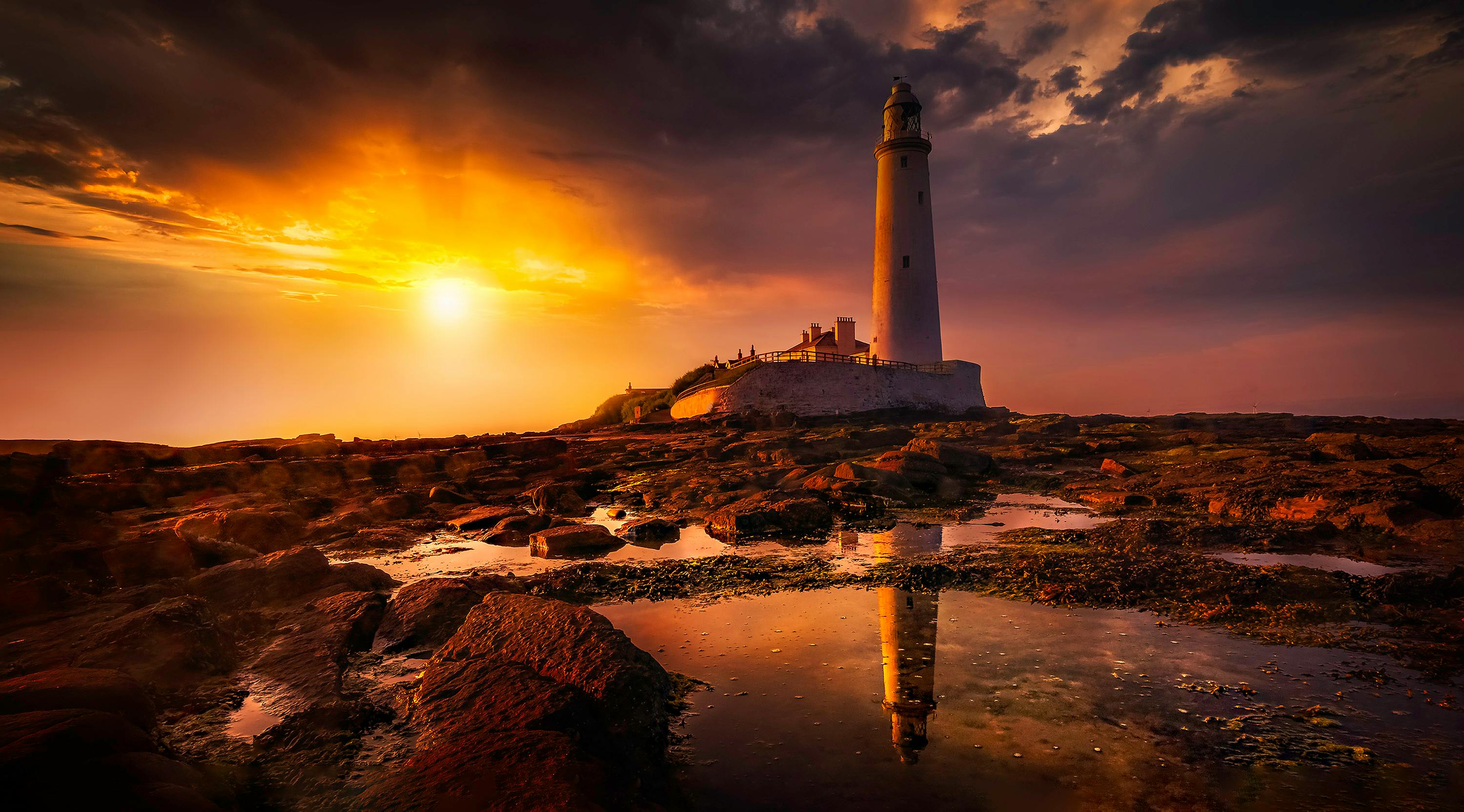Lighthouse During Sunset · Free Stock Photo