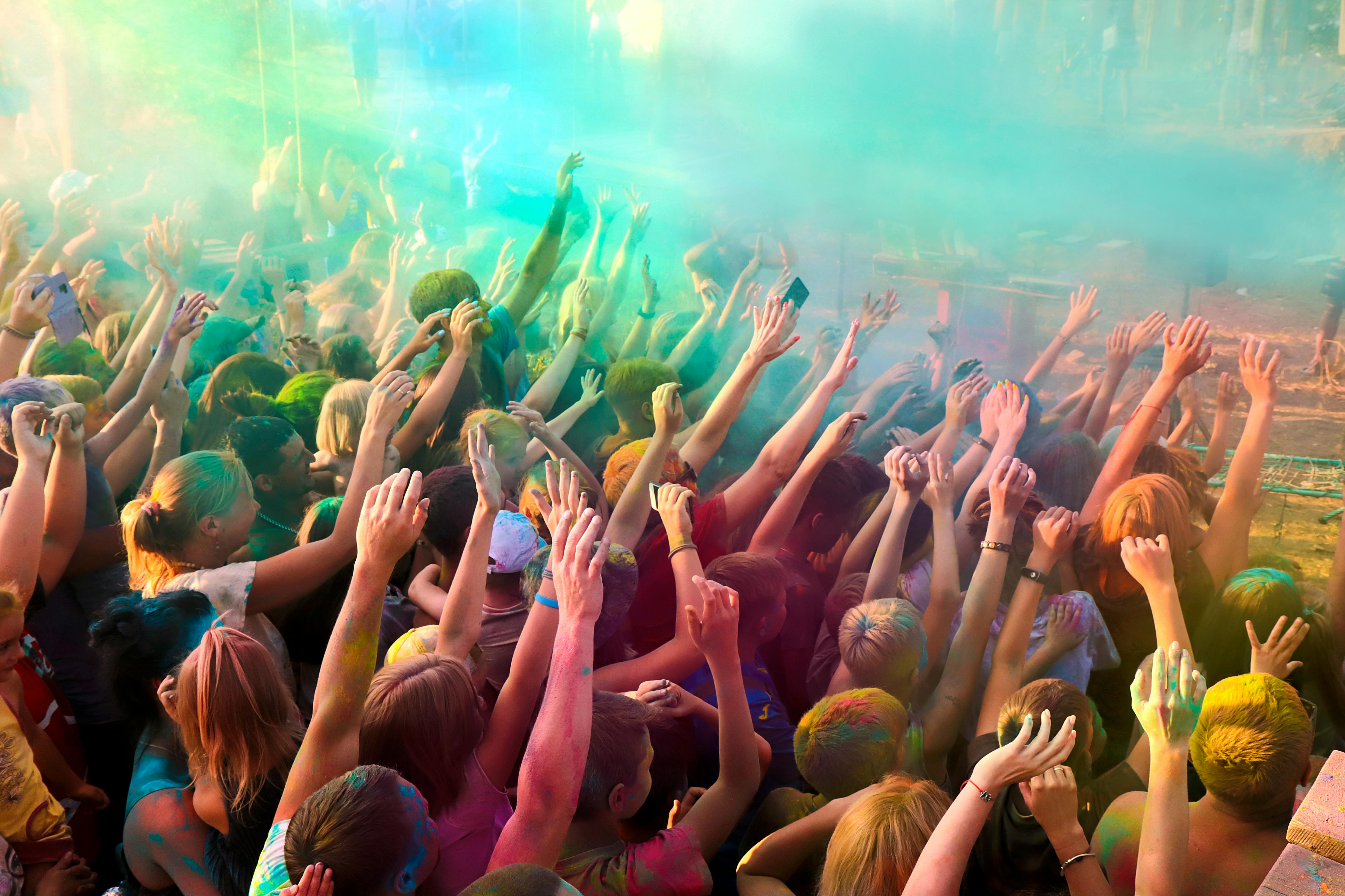 Group Of People Having Neon Party · Free Stock Photo