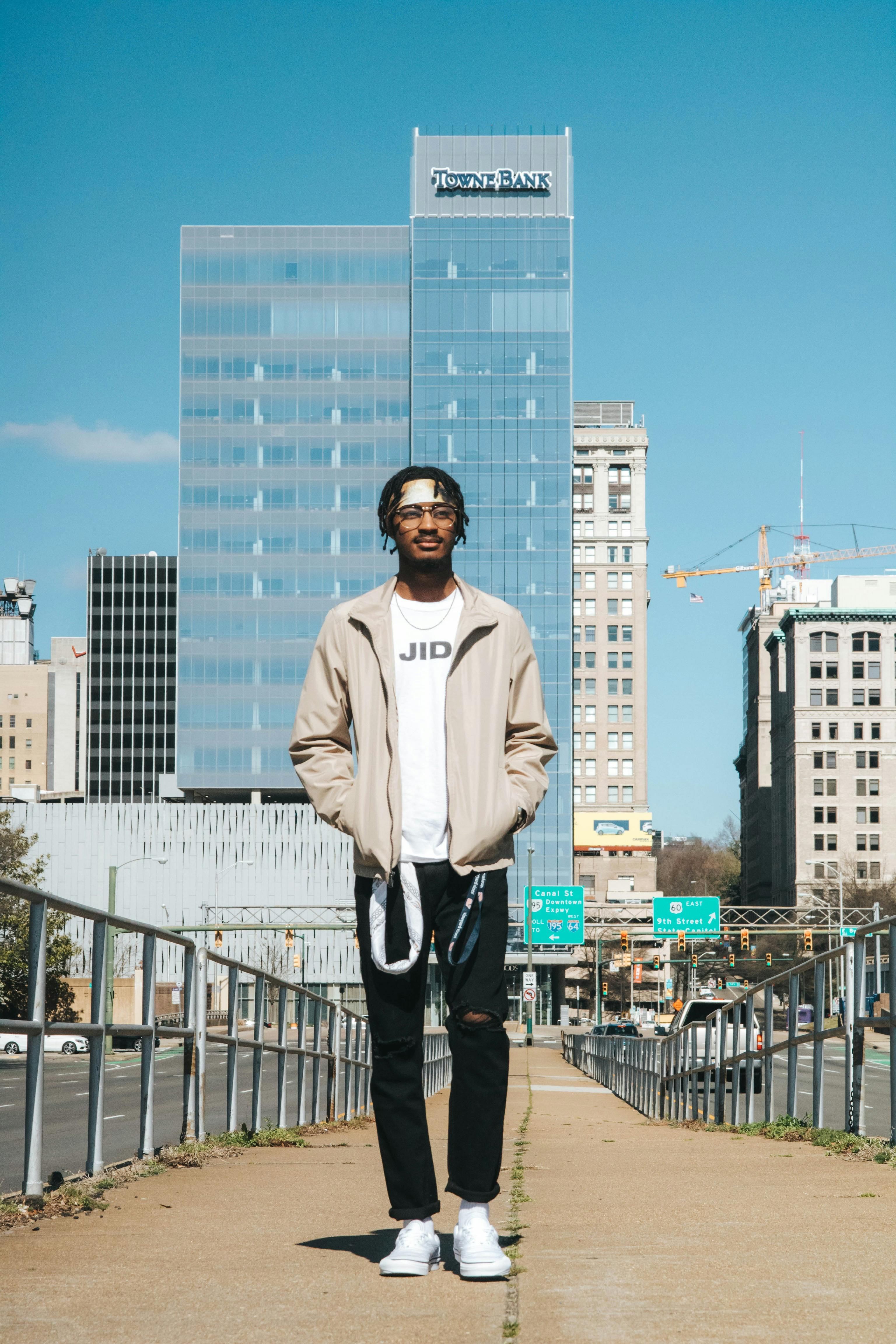Man Standing in the Middle of Sidewalk · Free Stock Photo
