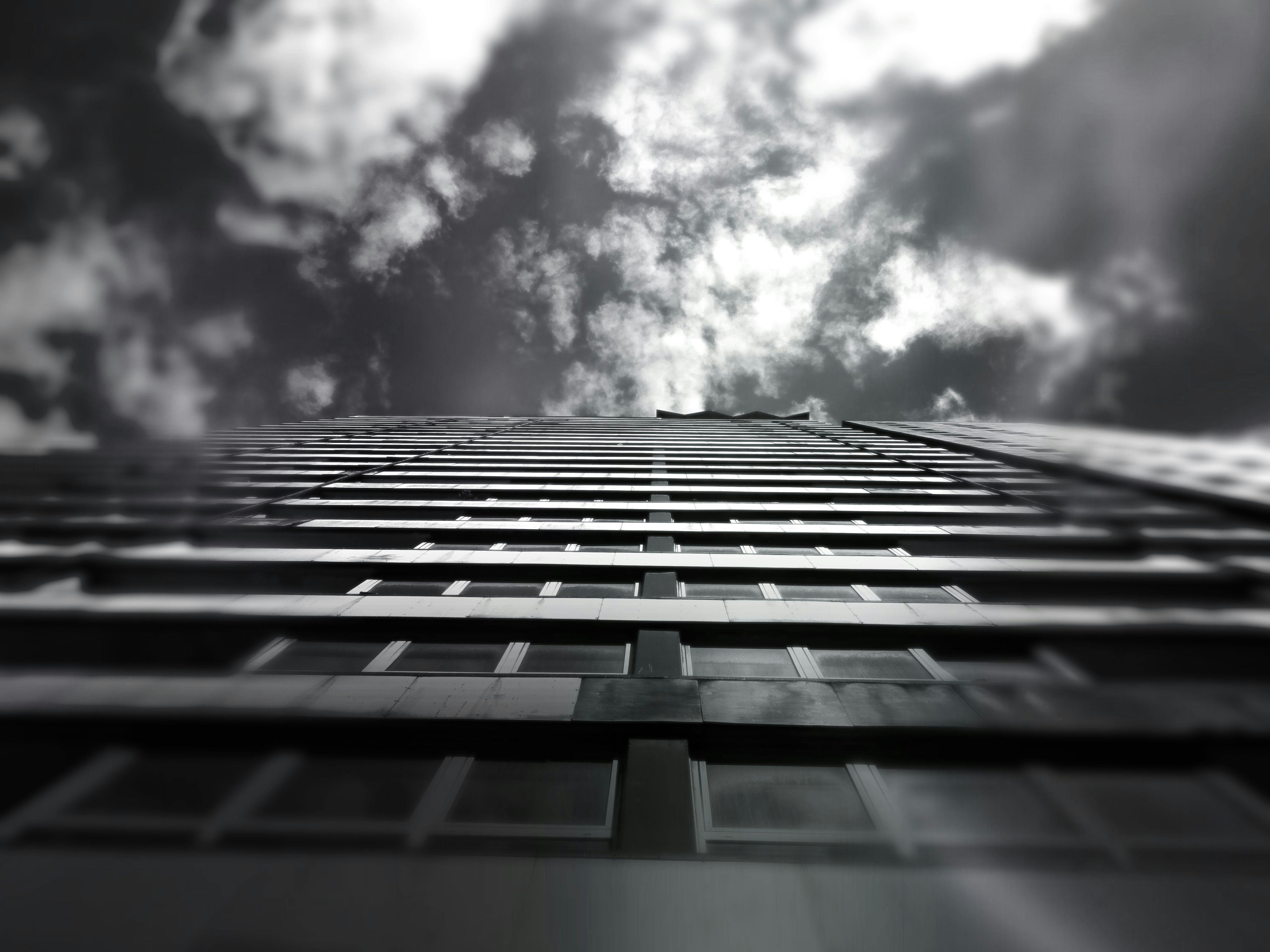 Free stock photo of architecture, black-and-white, blur
