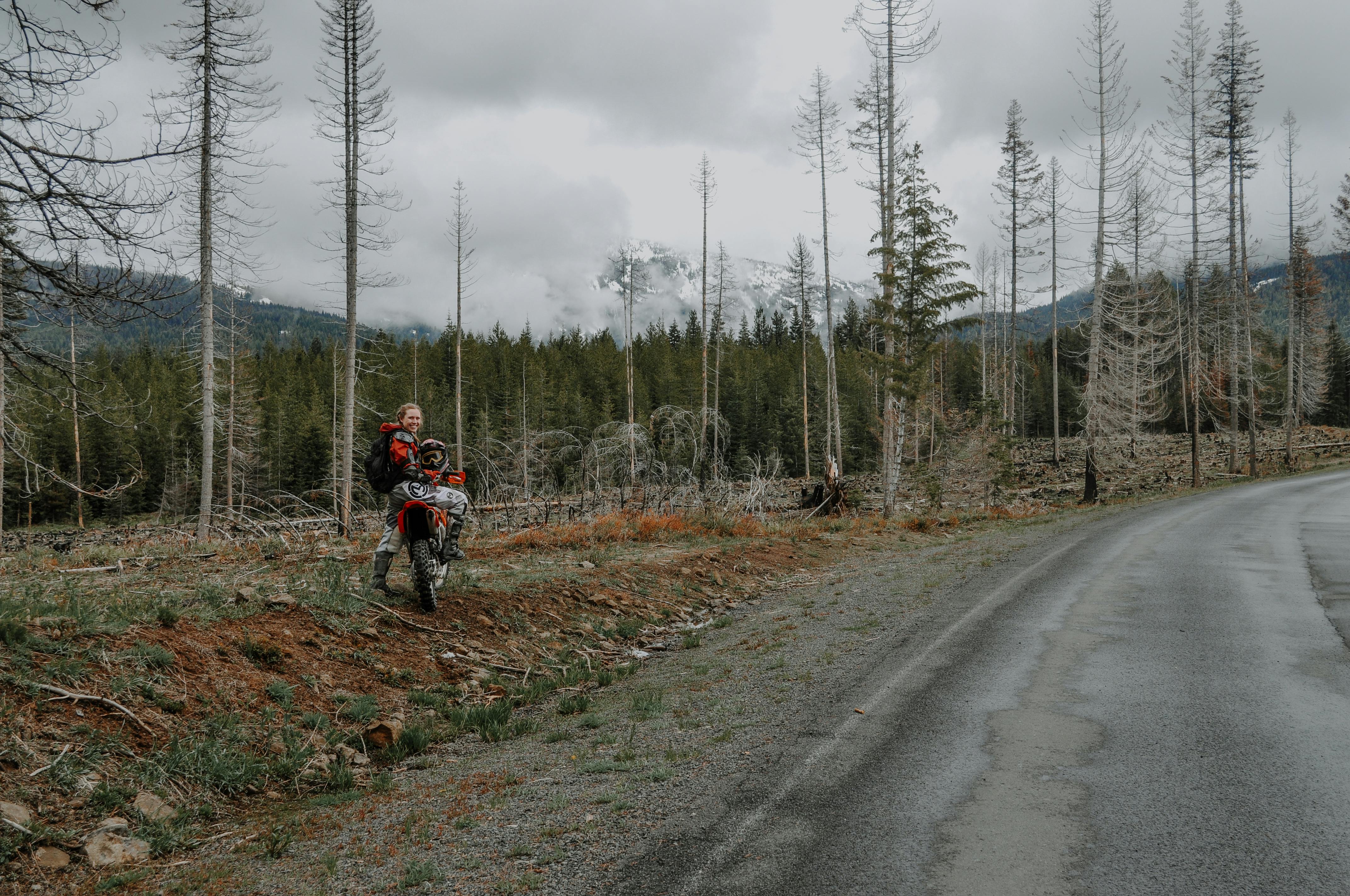 Person Riding White Motorcycle Along Paved Road · Free Stock Photo