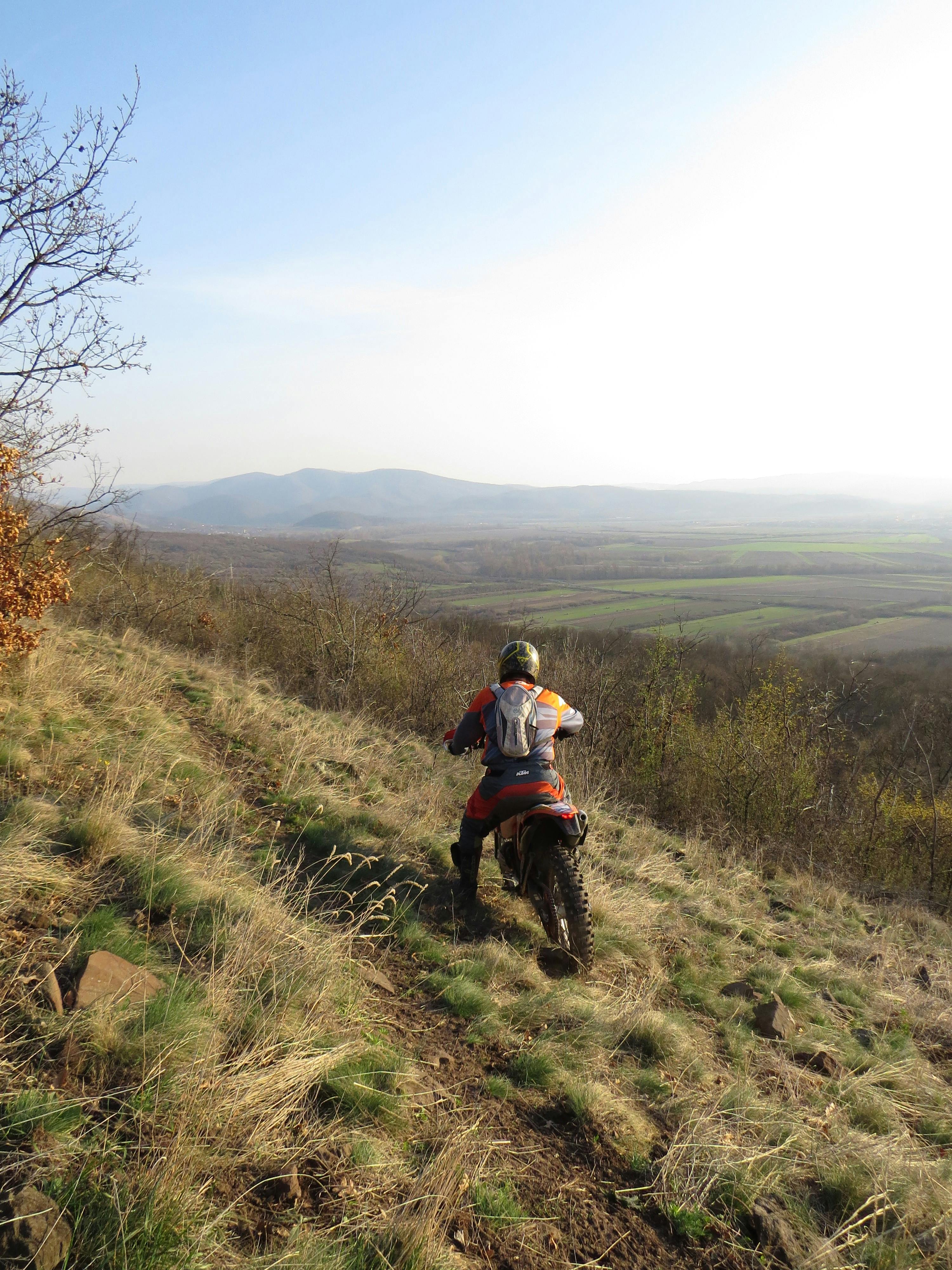 Man in Blue Top Riding Motorcycle · Free Stock Photo