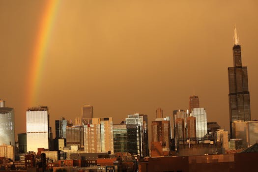 Free stock photo of Chicago Double Rainbow