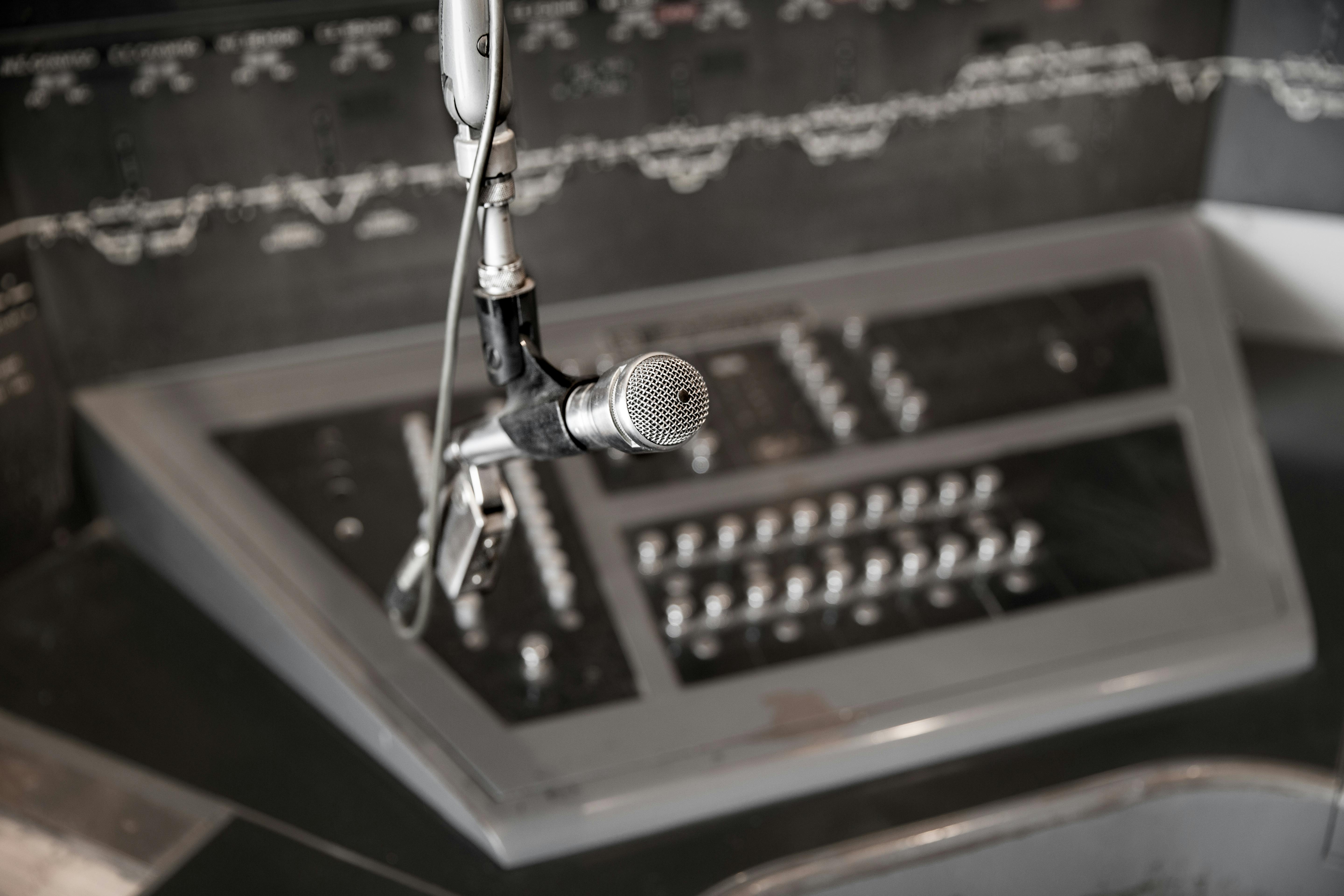 Free stock photo of equipment, microphone, train