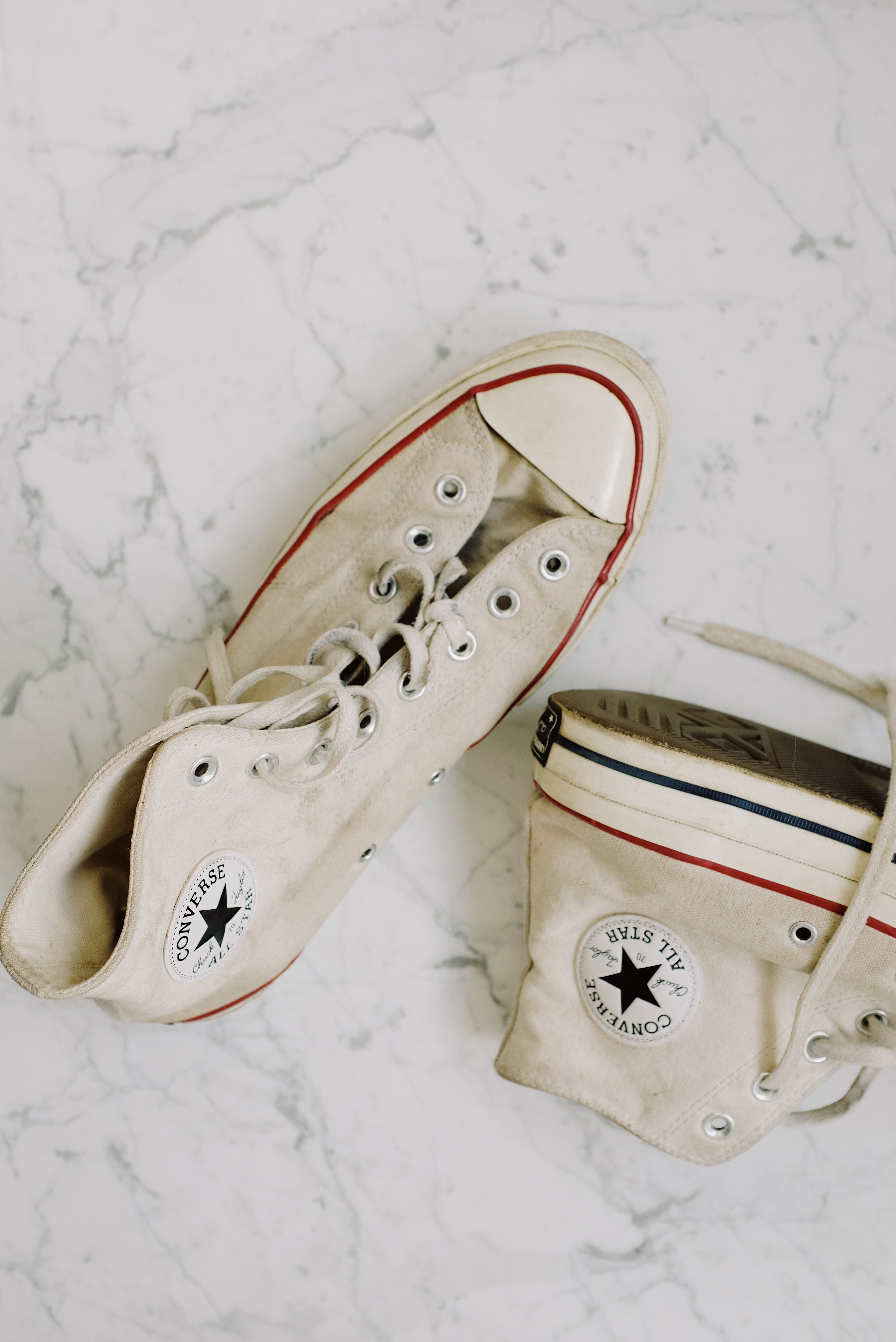White Converse All Star High Top Sneakers · Free Stock Photo
