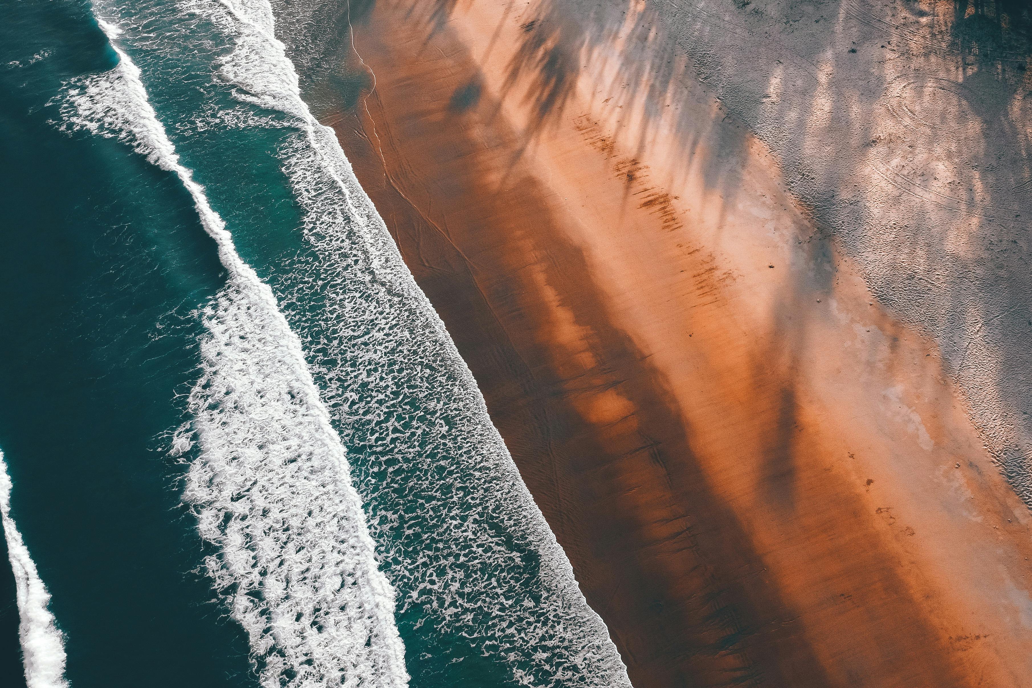 Aerial View of Ocean Waves · Free Stock Photo