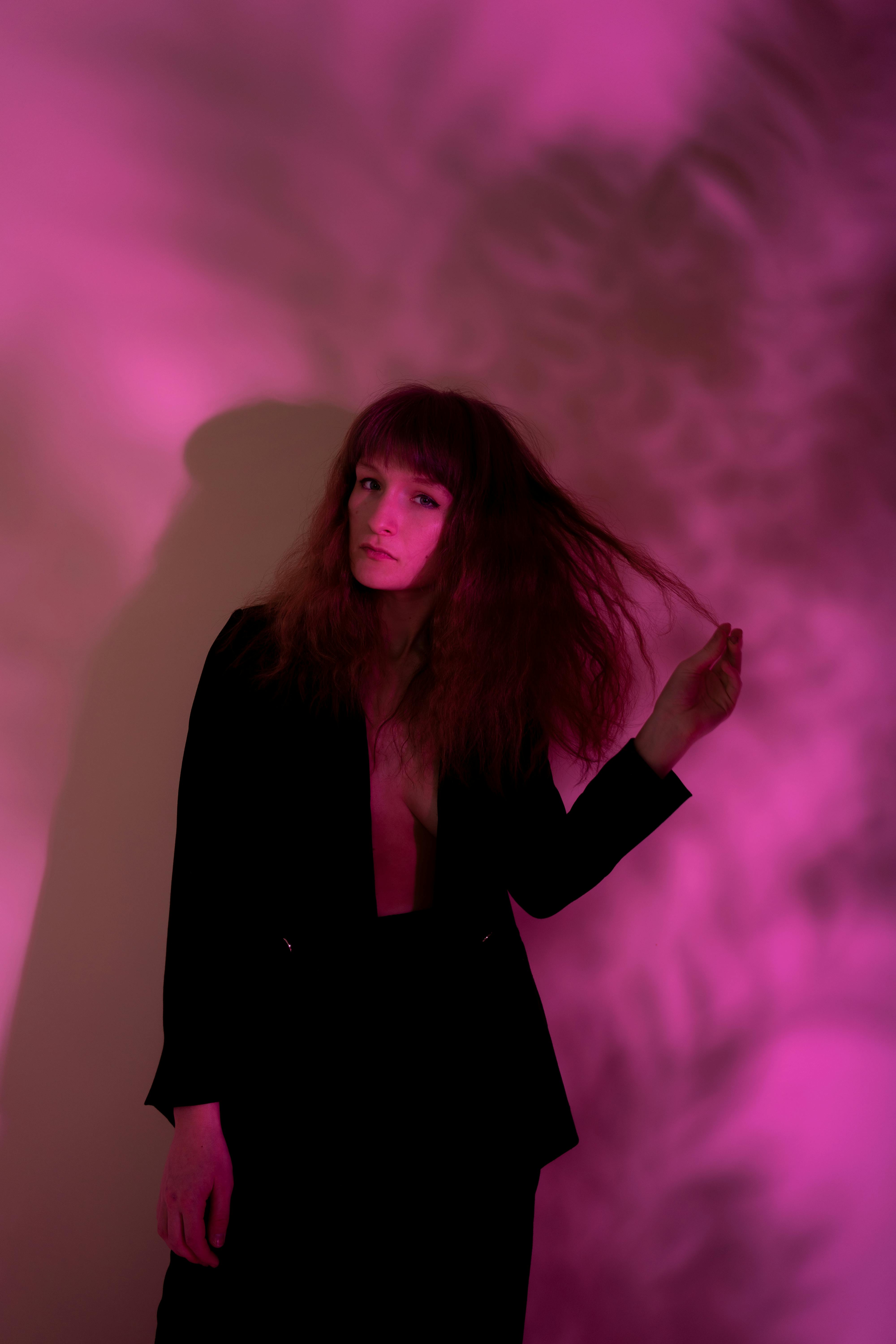 Woman in Striped Photography · Free Stock Photo