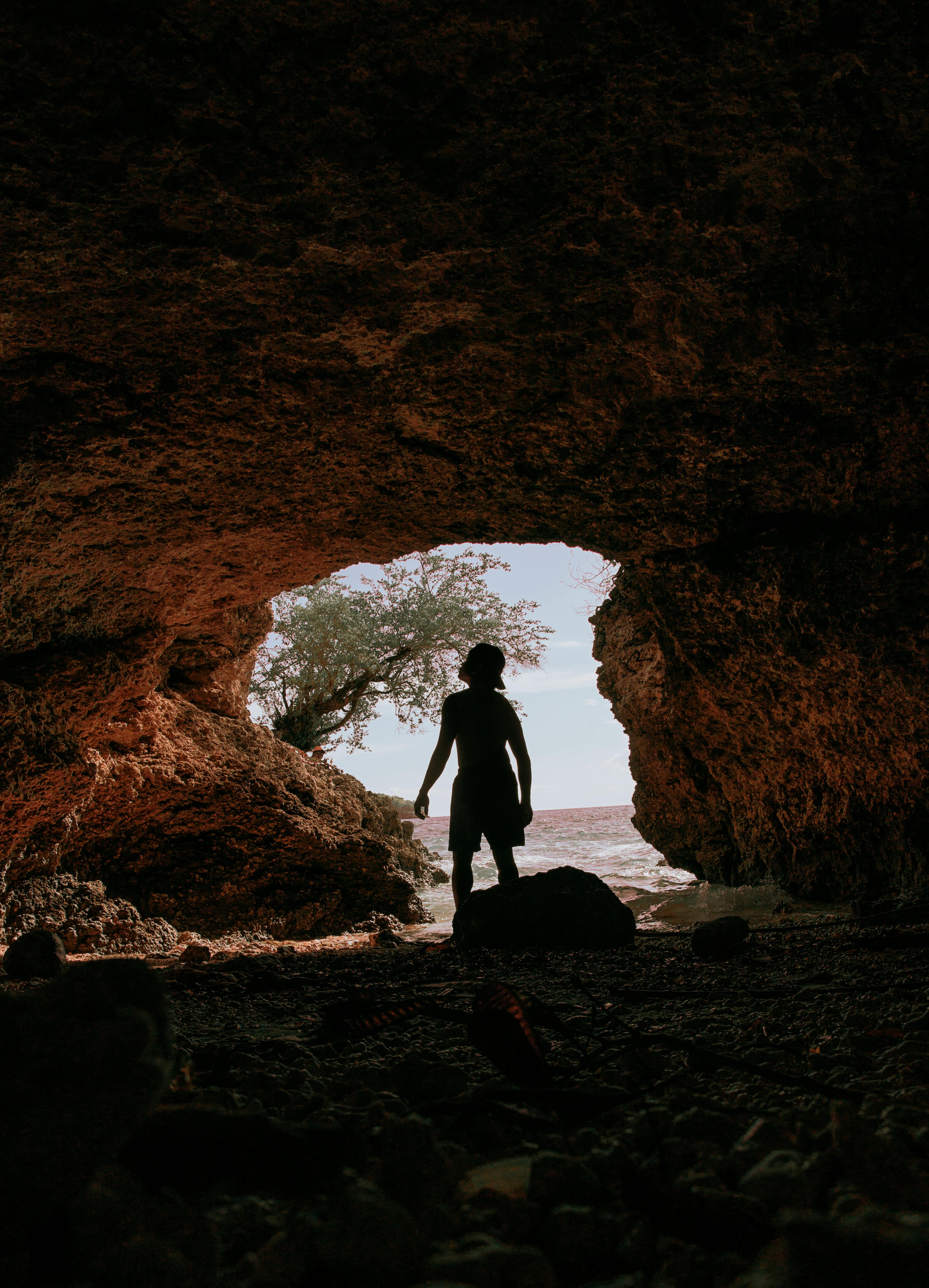 Person Inside A Cave · Free Stock Photo