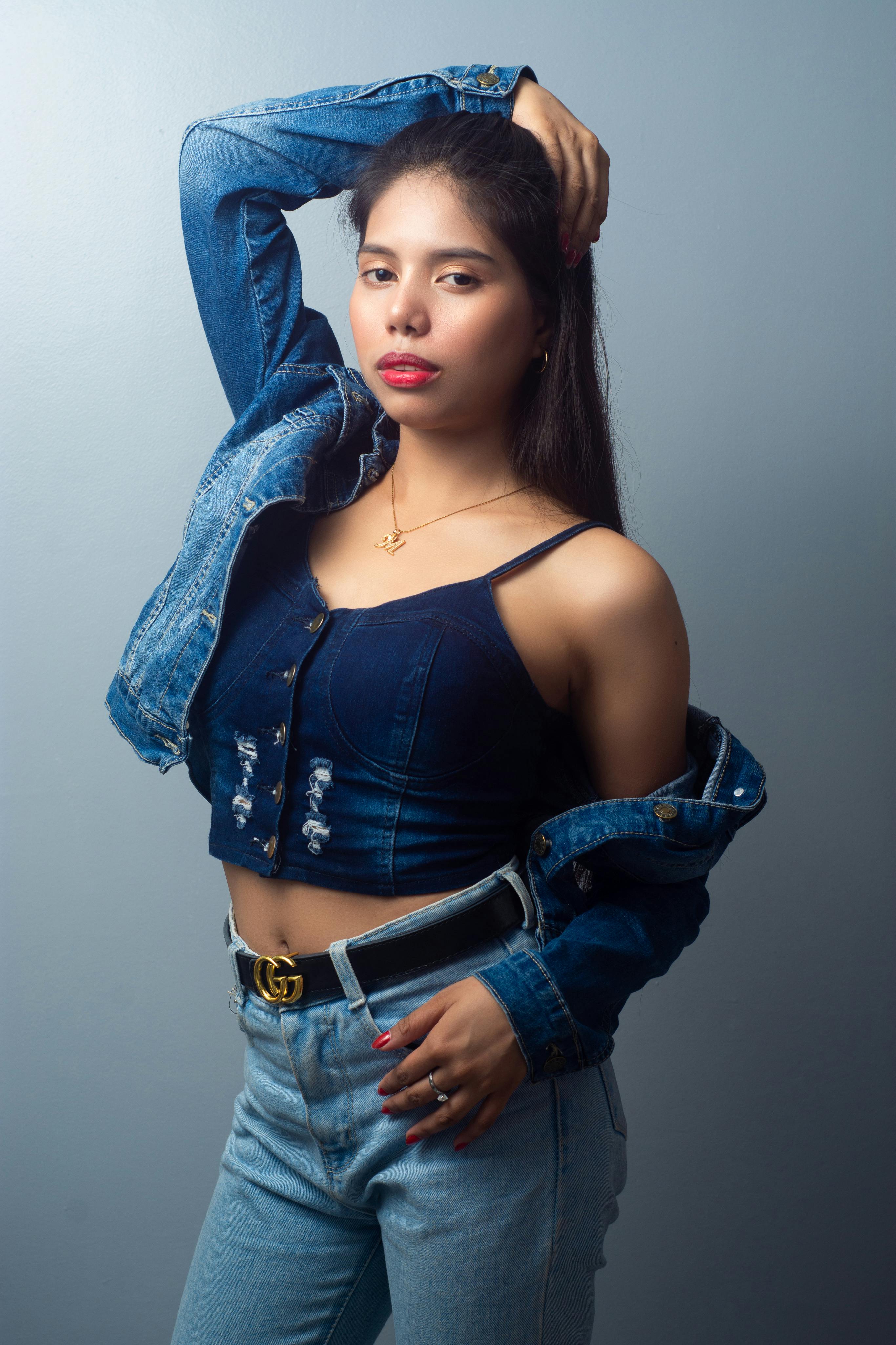 Woman In Blue Denim Clothes · Free Stock Photo