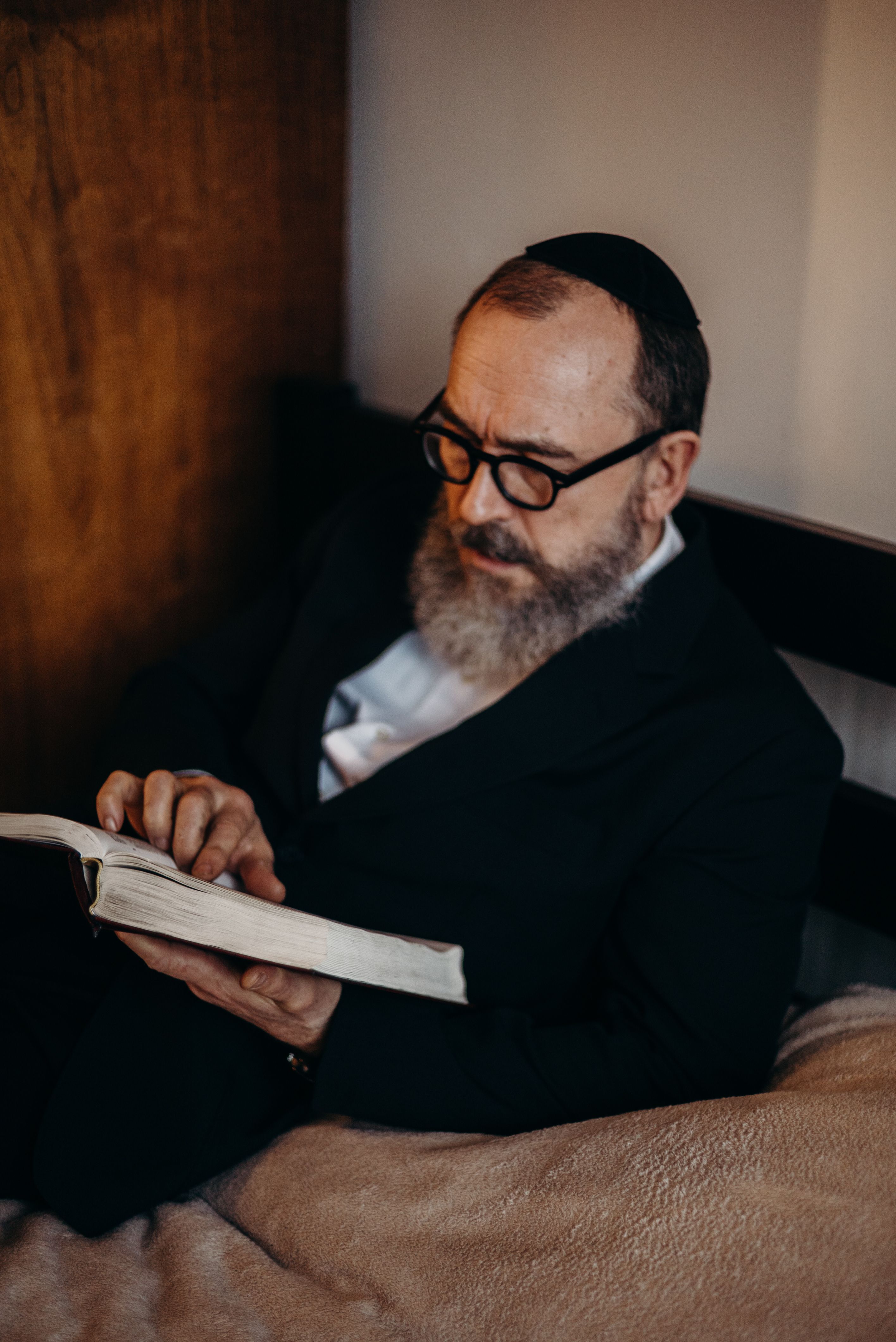 Bearded Man Reading a Book · Free Stock Photo