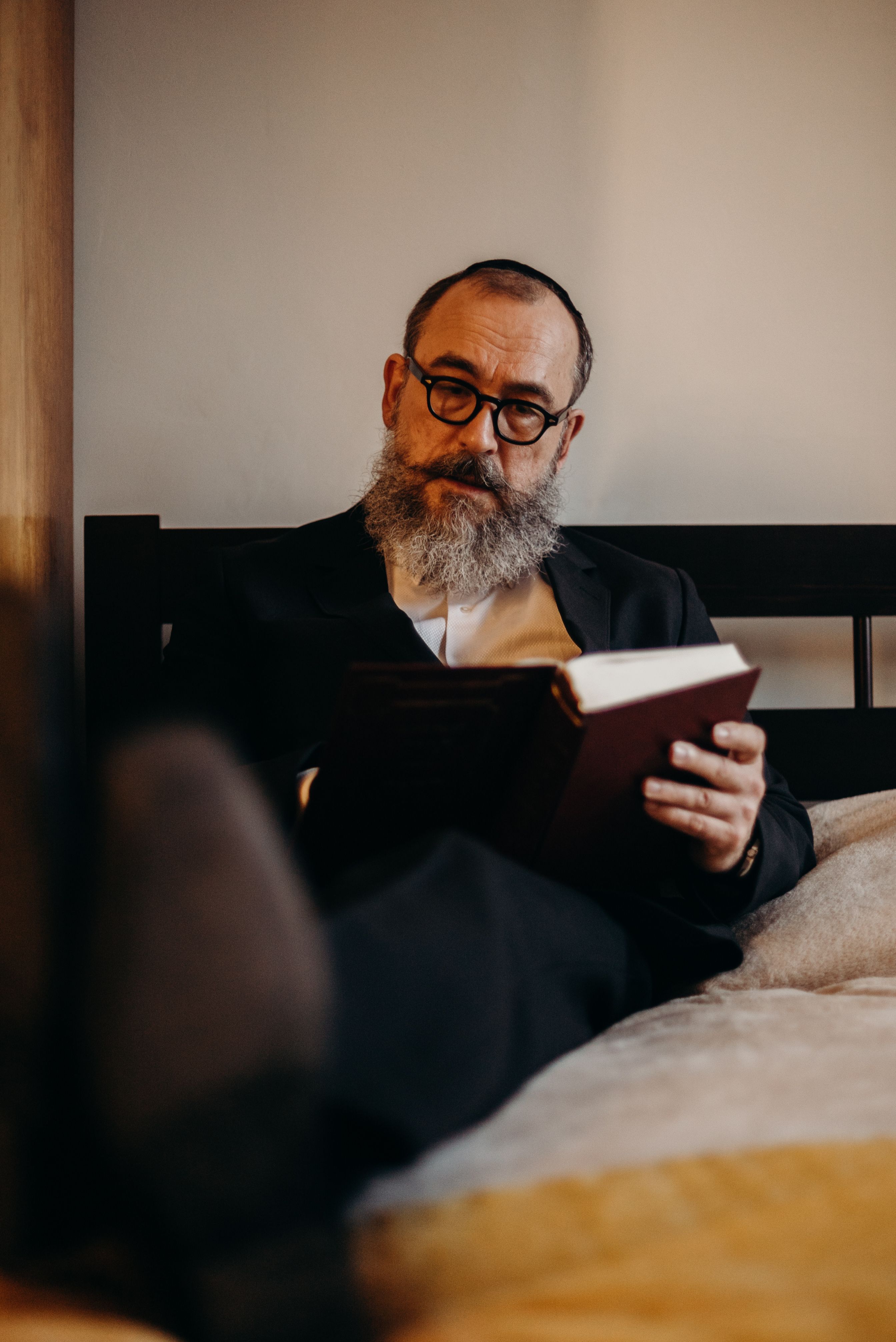 Photo Of An Old Man Beside Lamp · Free Stock Photo