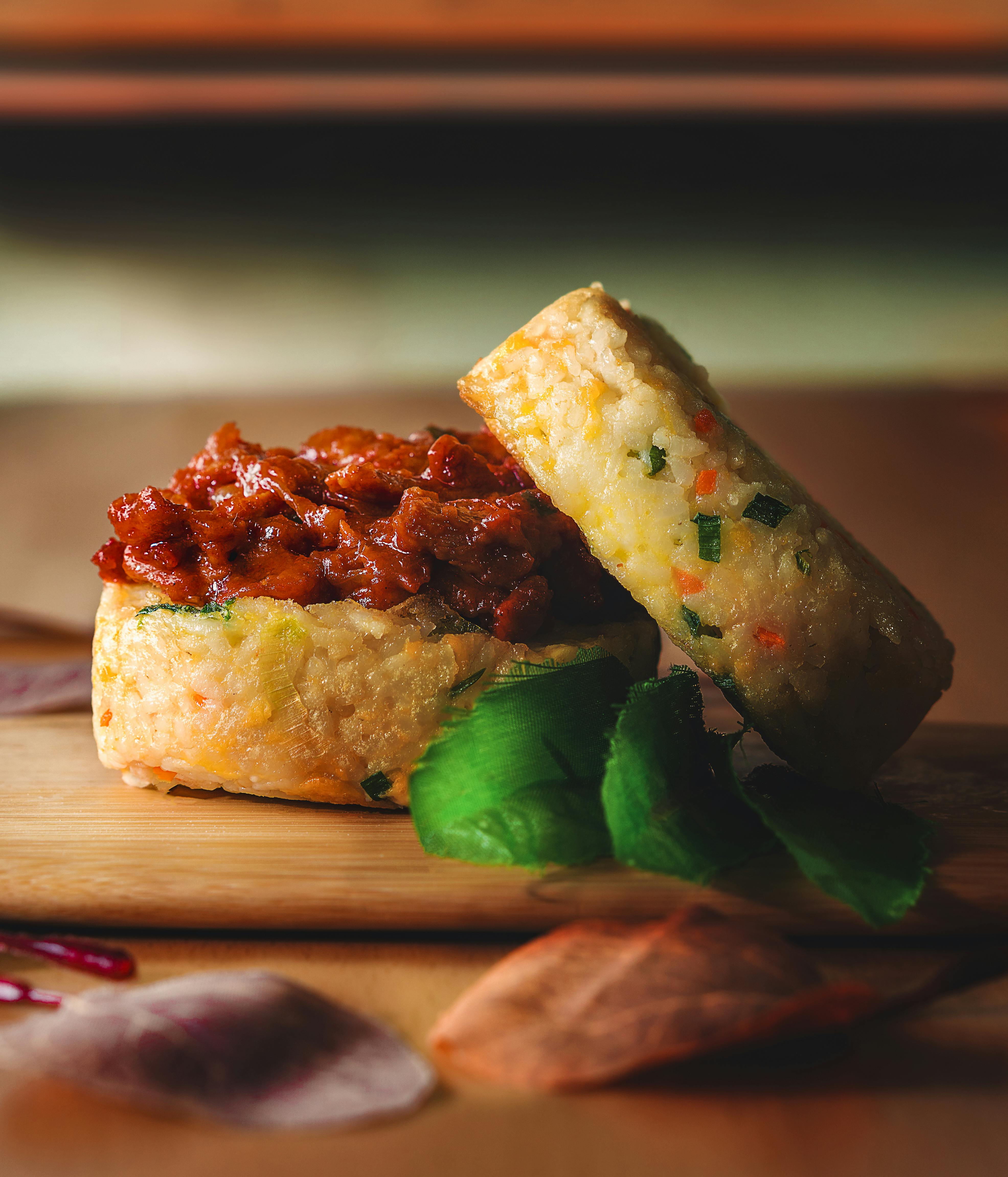 Close-Up Photograph of Red Sauce on Top of Rice · Free Stock Photo