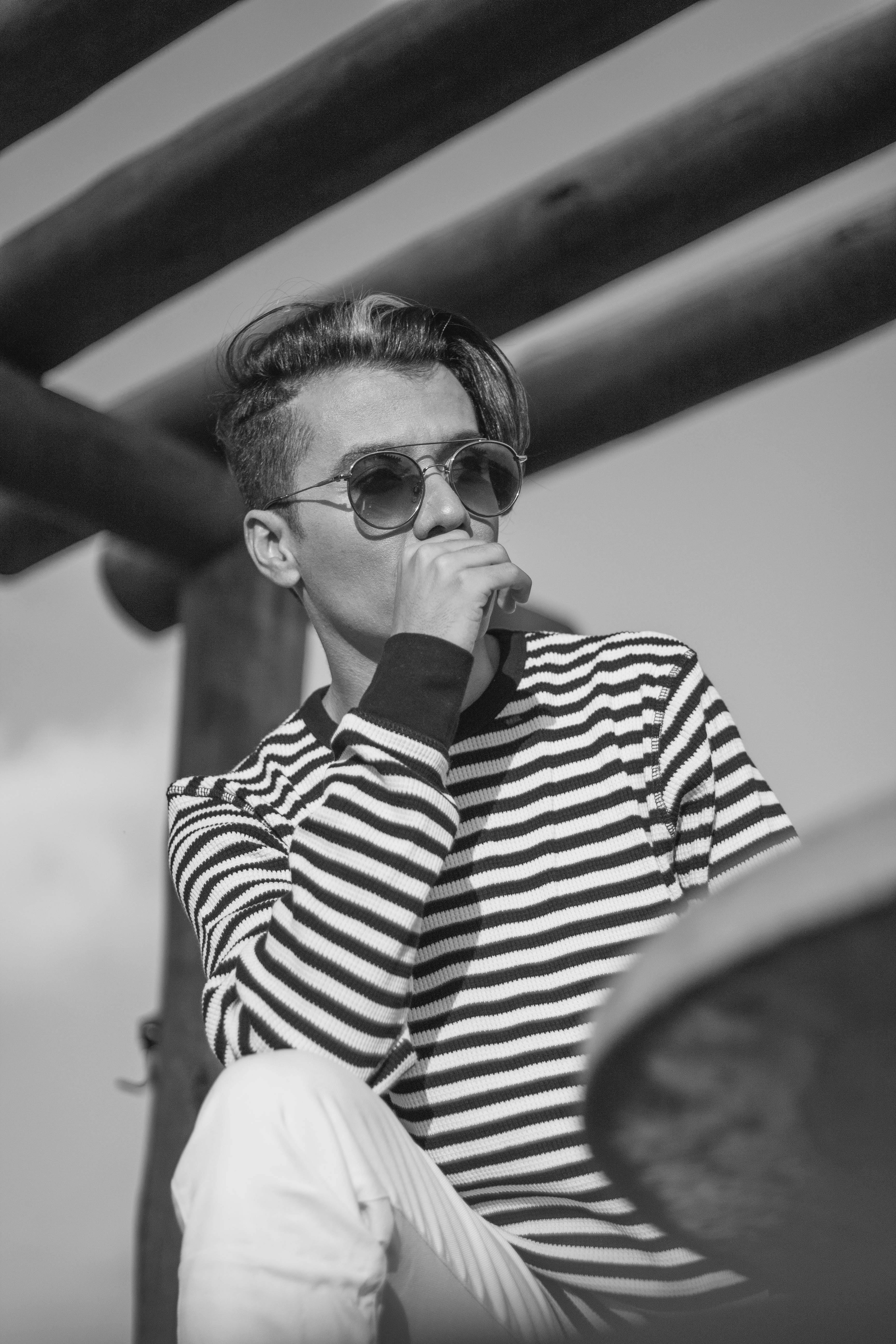 Grayscale Photo of Man · Free Stock Photo