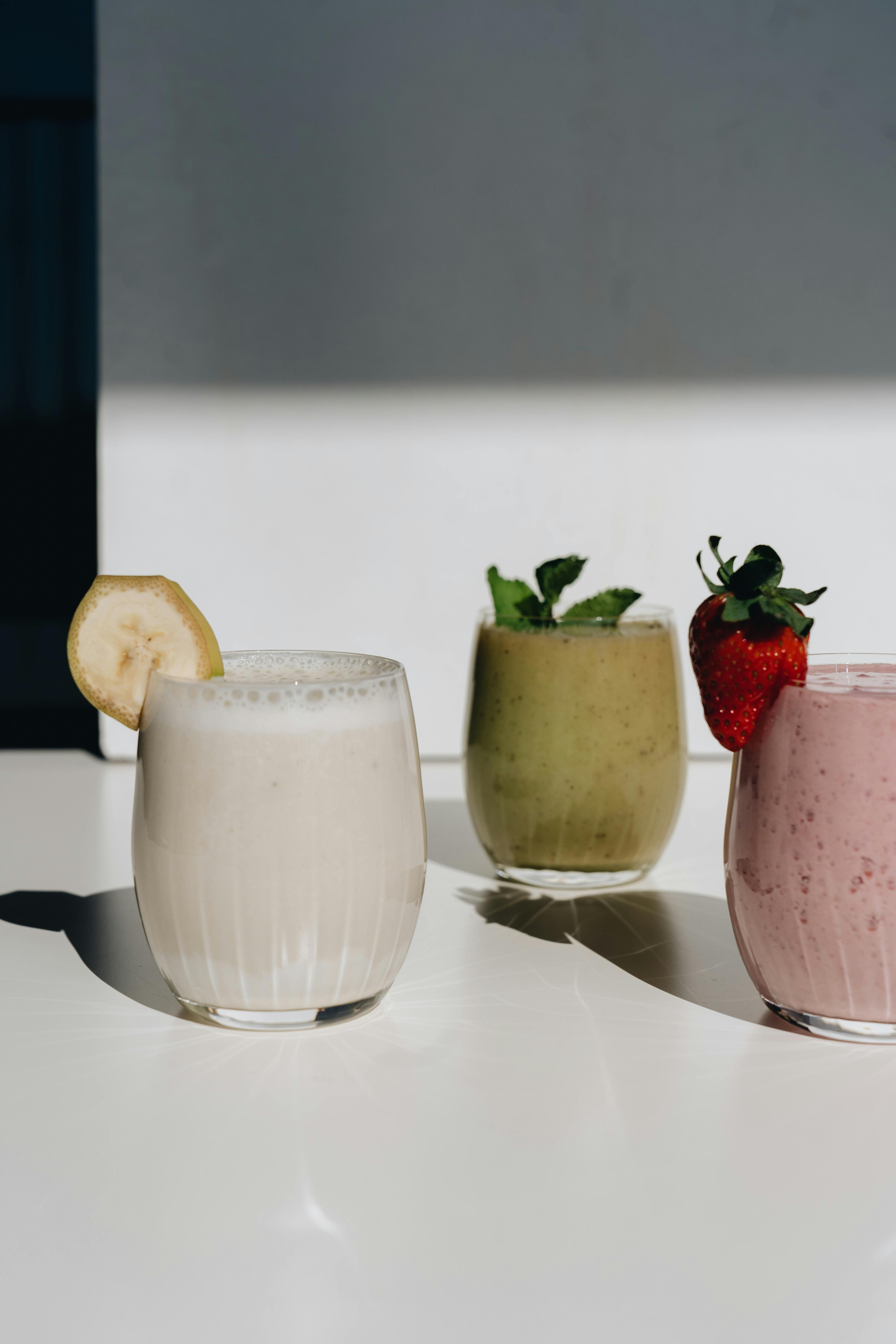 Refreshing Smoothie in Drinking Glasses · Free Stock Photo