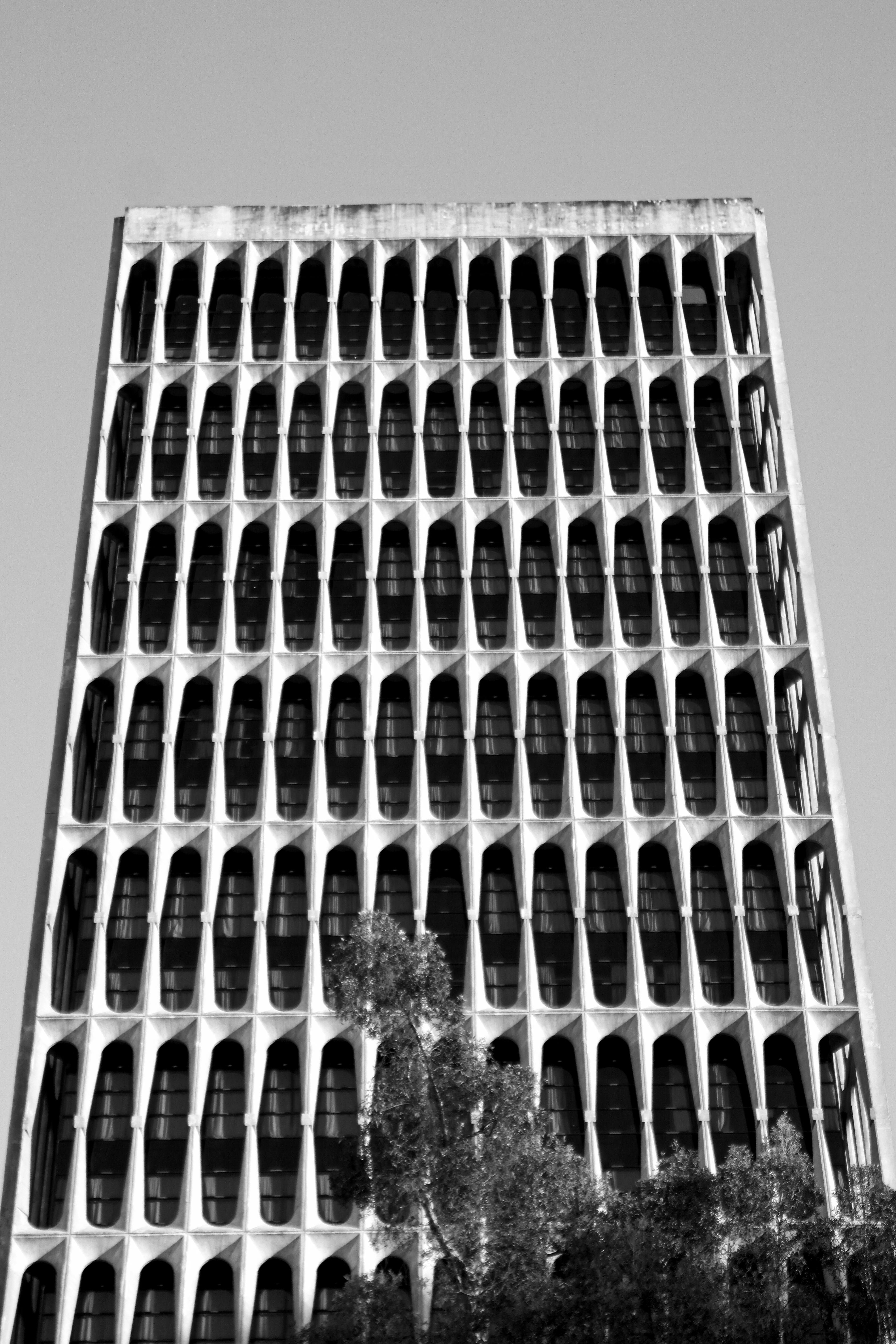 Monochrome Photo Of Building Exterior · Free Stock Photo