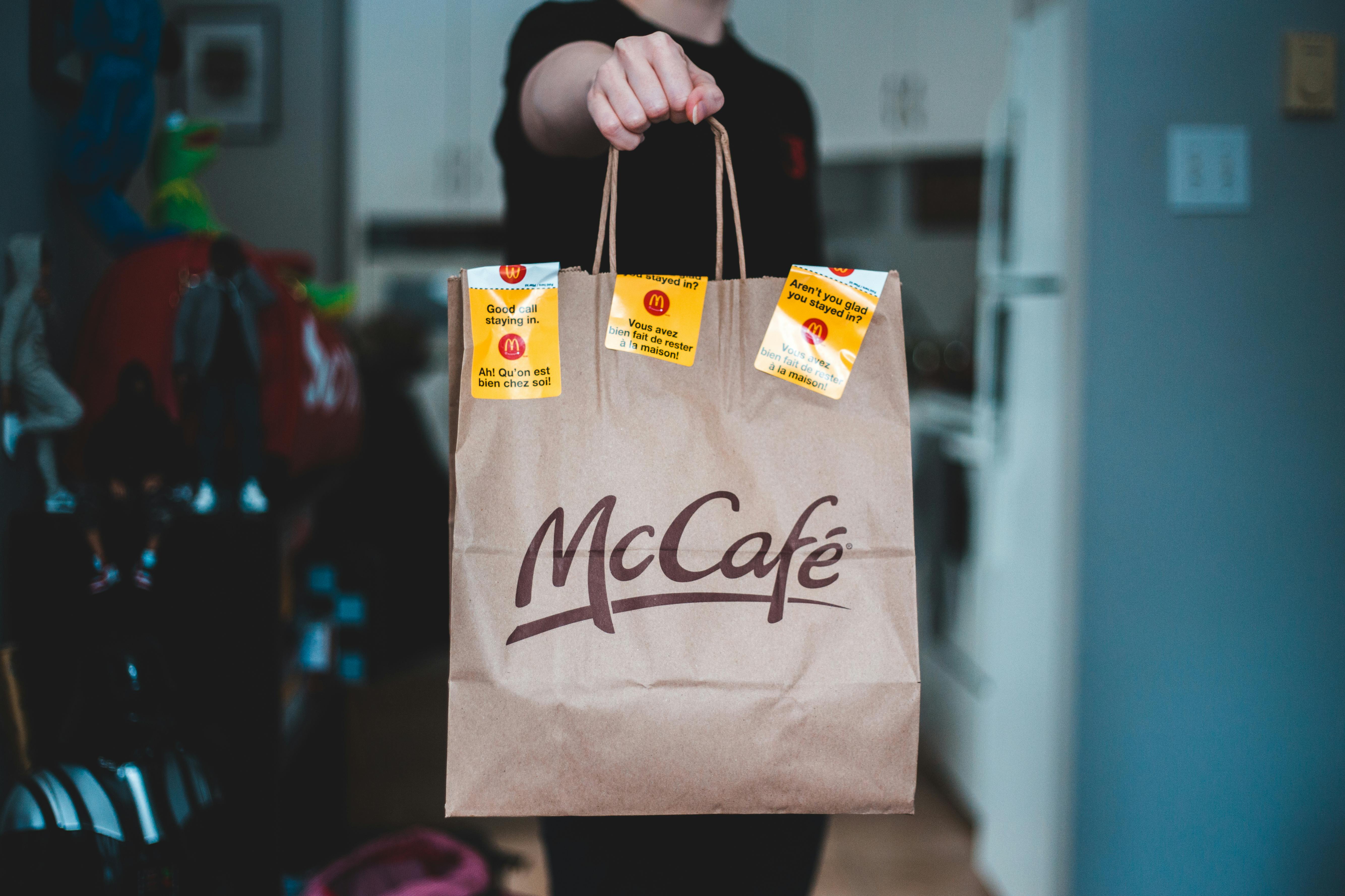 McCafe Paper Bag · Free Stock Photo