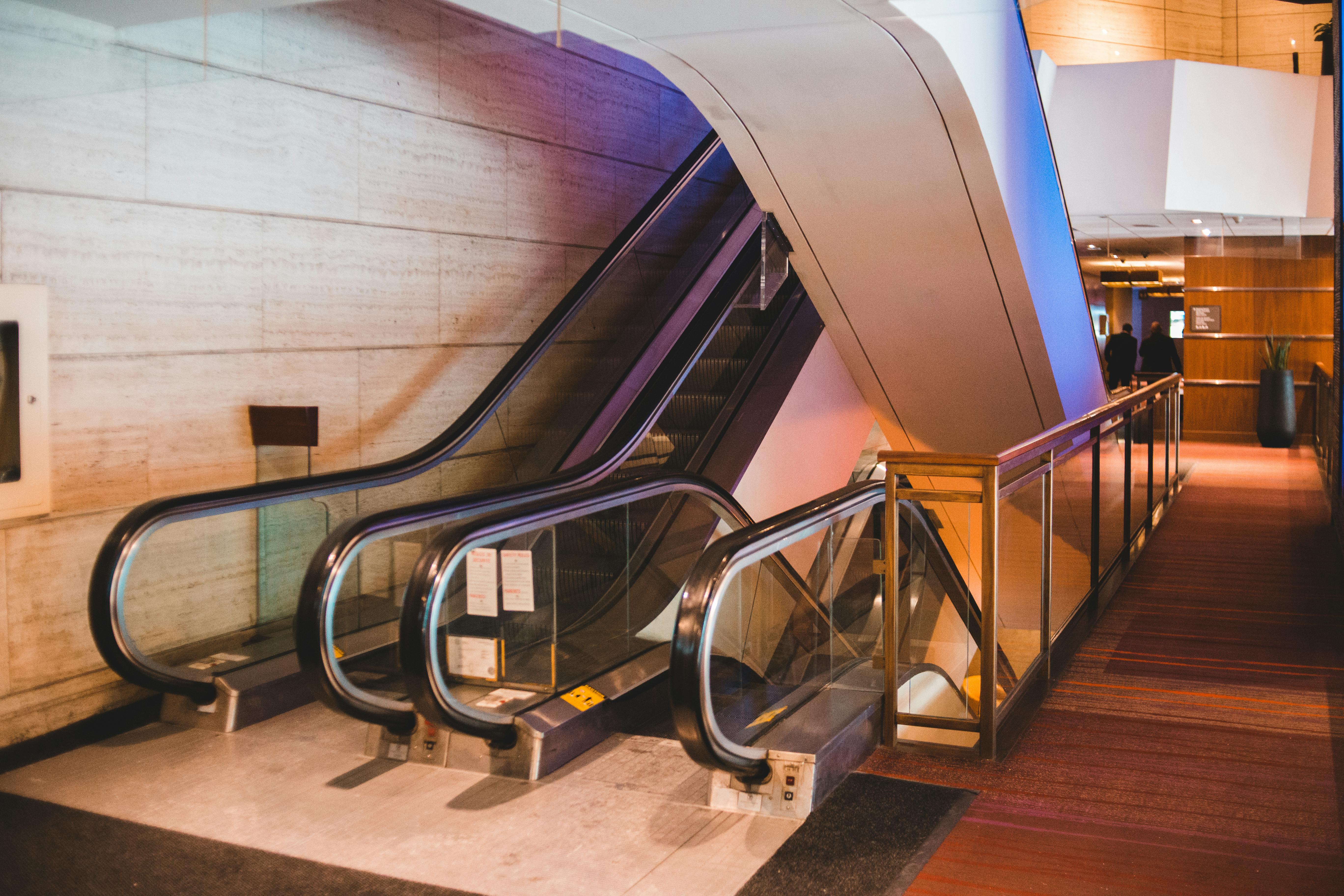 Escalators in a Building · Free Stock Photo