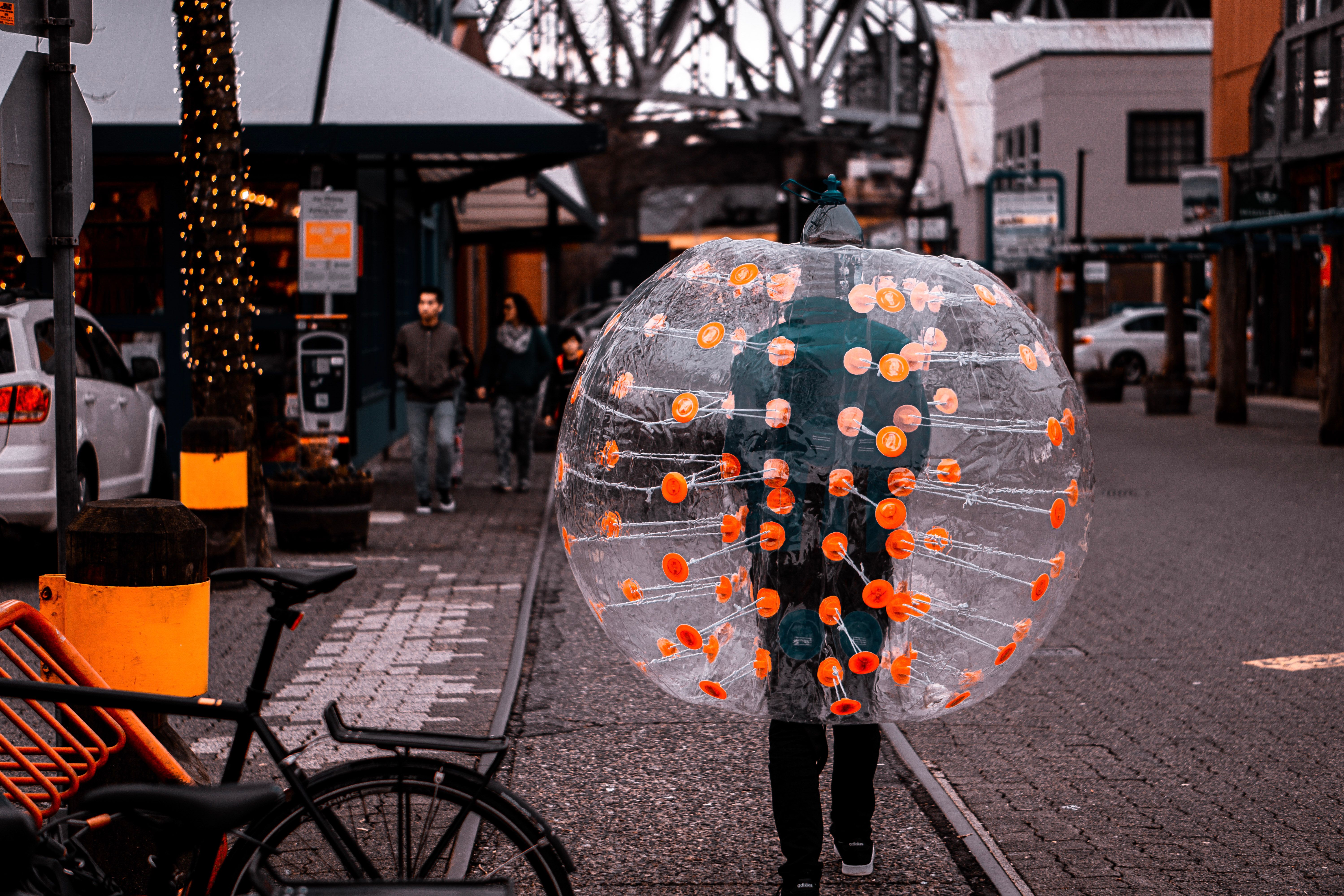 Person Wearing Plastic Balloon · Free Stock Photo