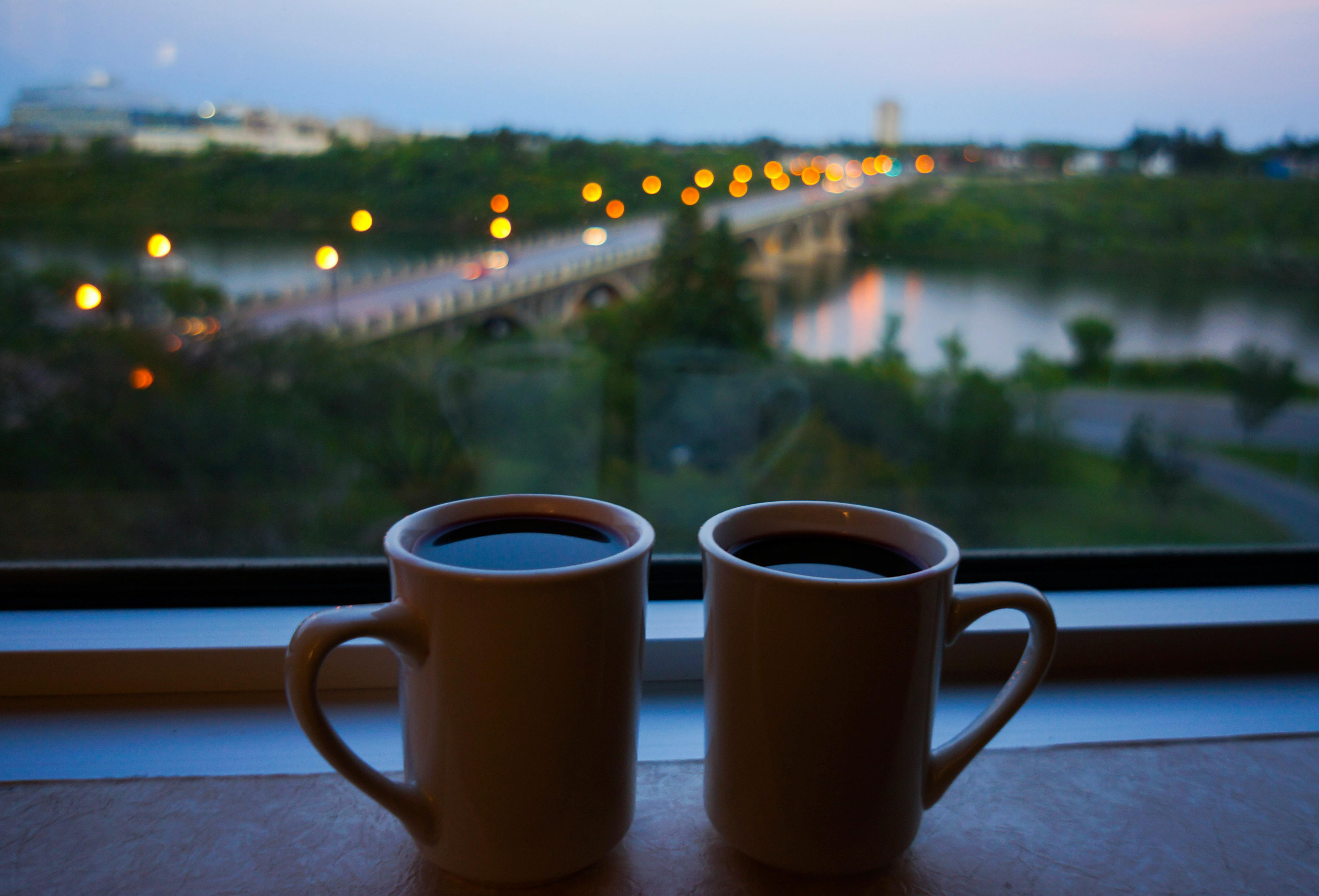 Cups of Black Coffee on the Window Sill · Free Stock Photo