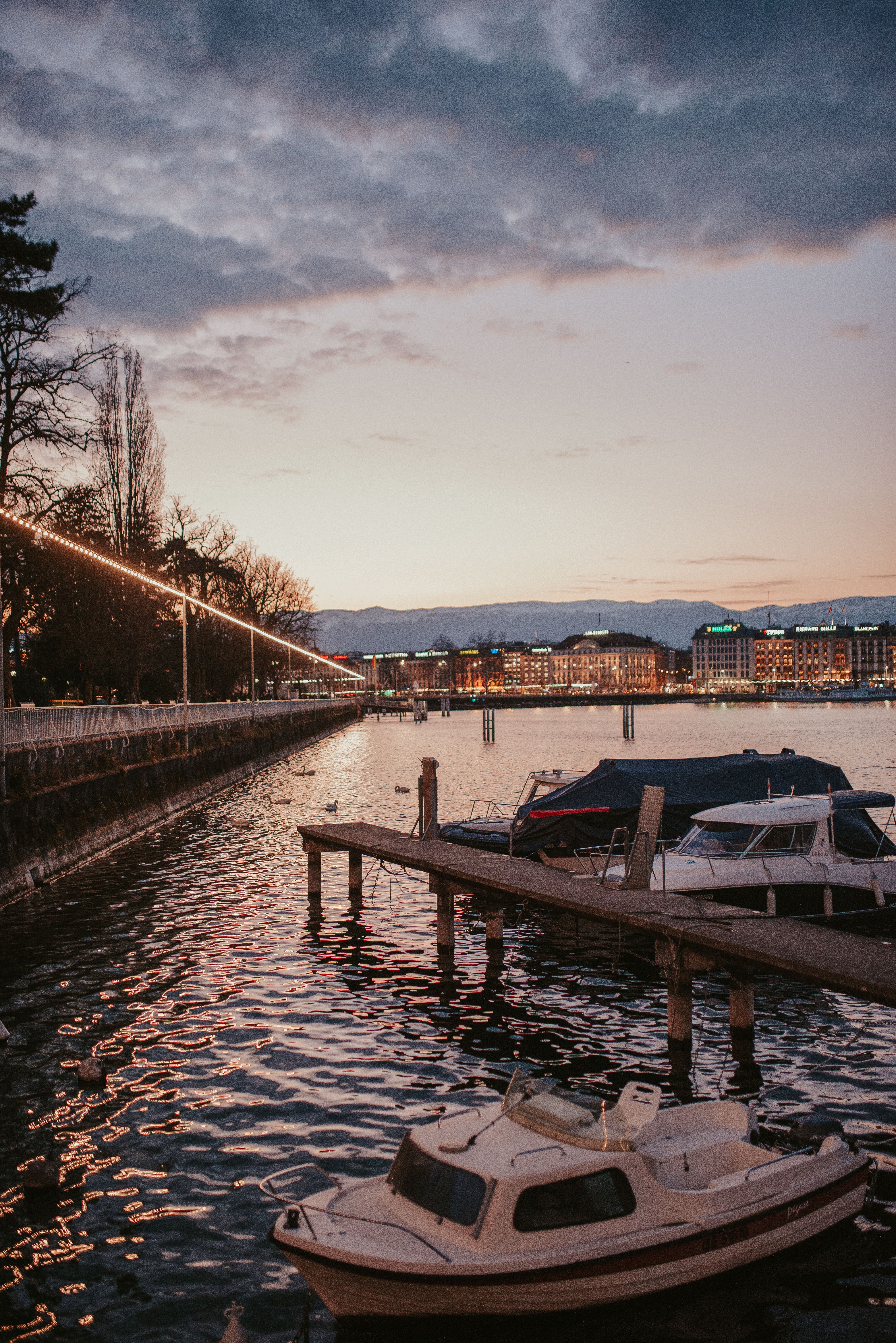White Boat on Dock · Free Stock Photo