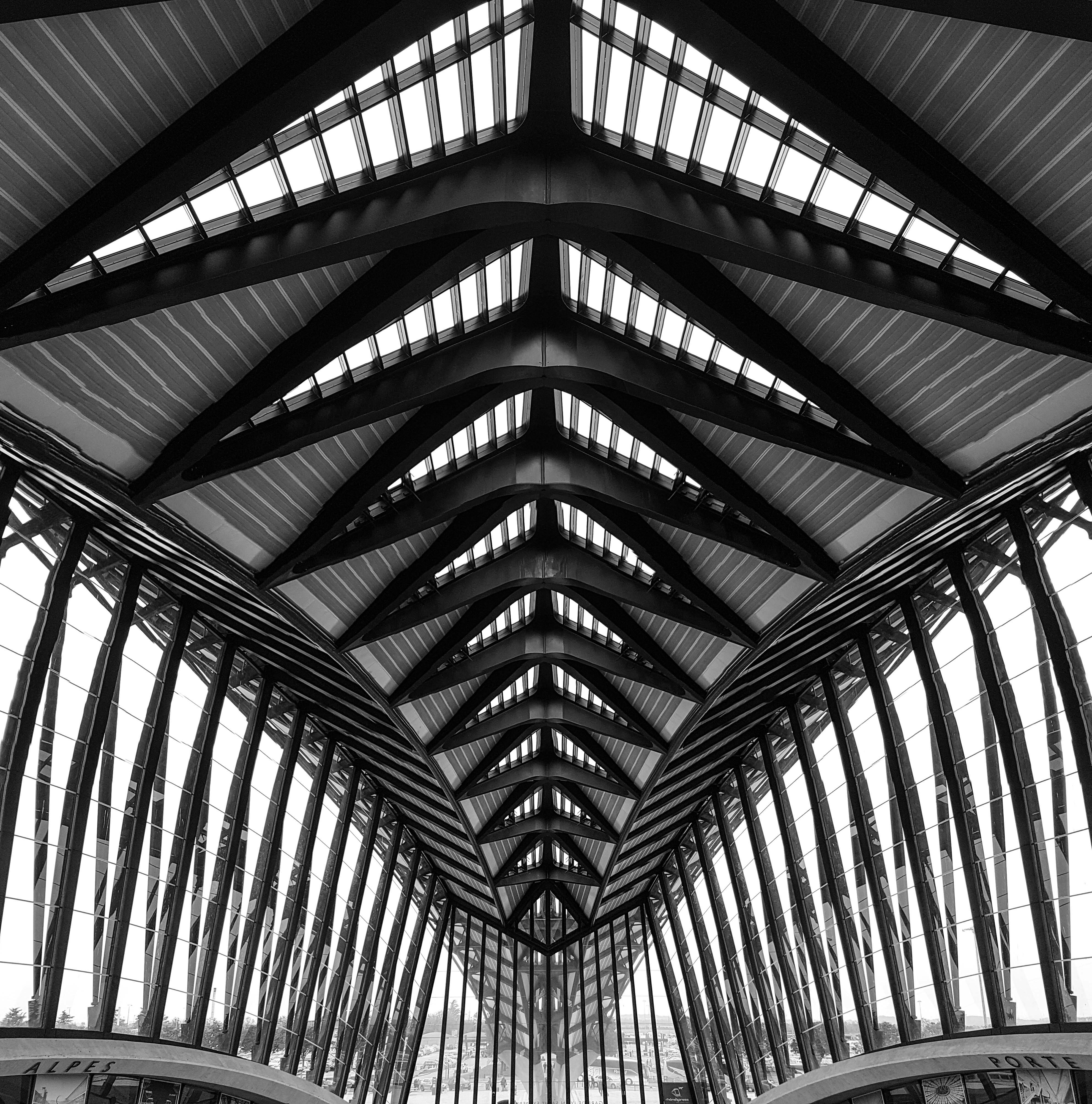 Geometric Design of the Lyon-Saint Exupery Airport Ceiling · Free Stock ...