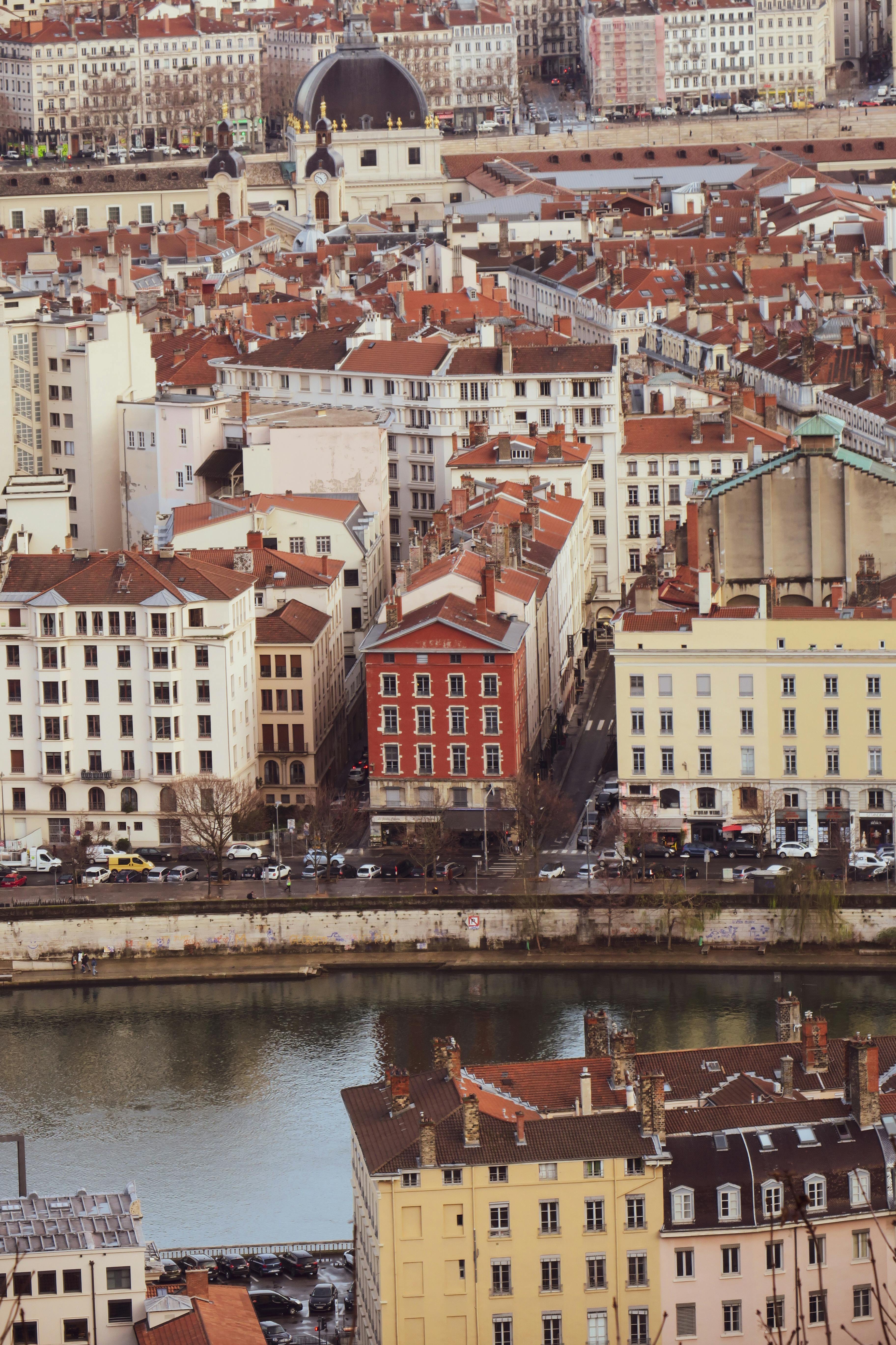 Panoramic View of Lyon France Skyline from Above · Free Stock Photo