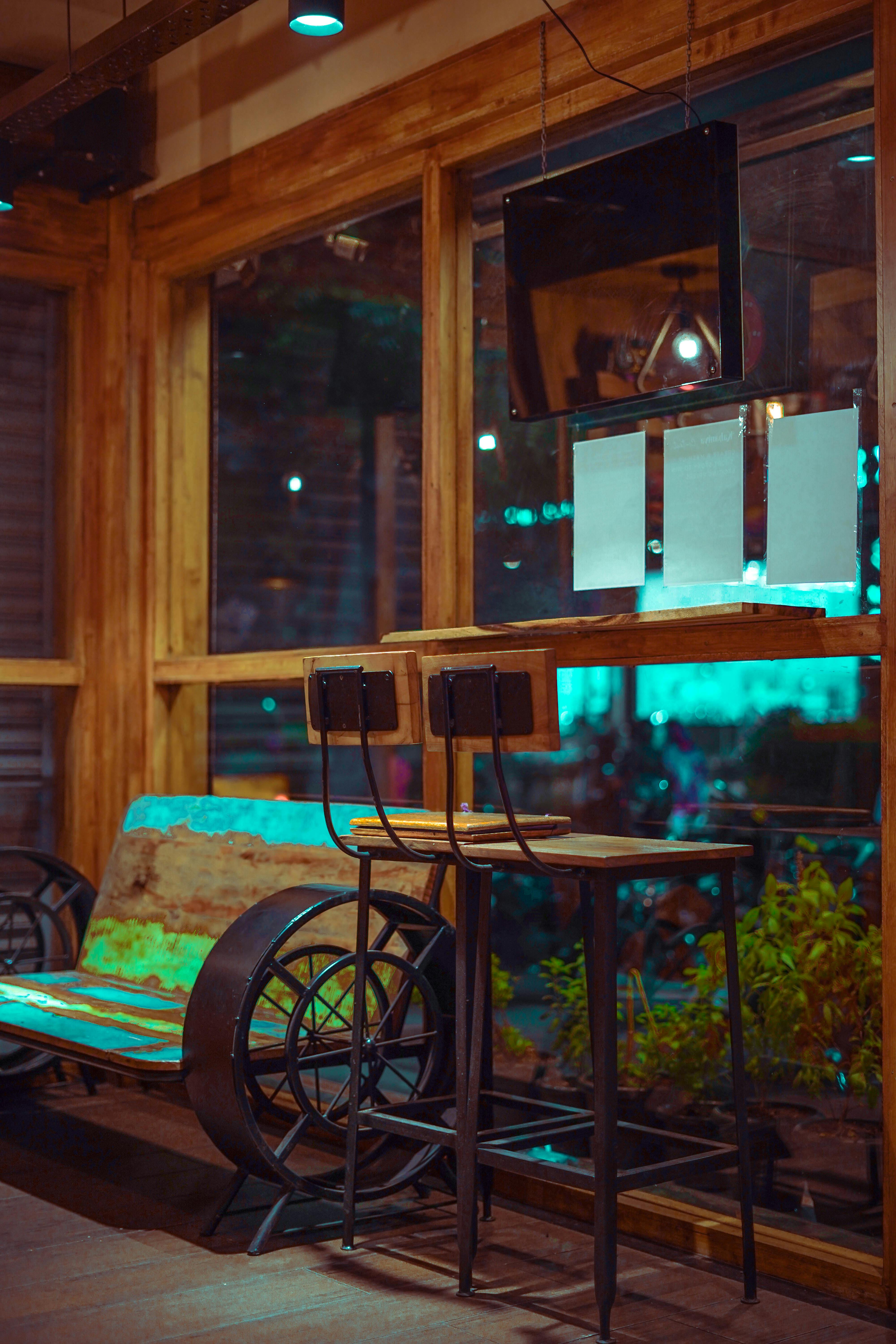 Interior of modern cafe with big window · Free Stock Photo