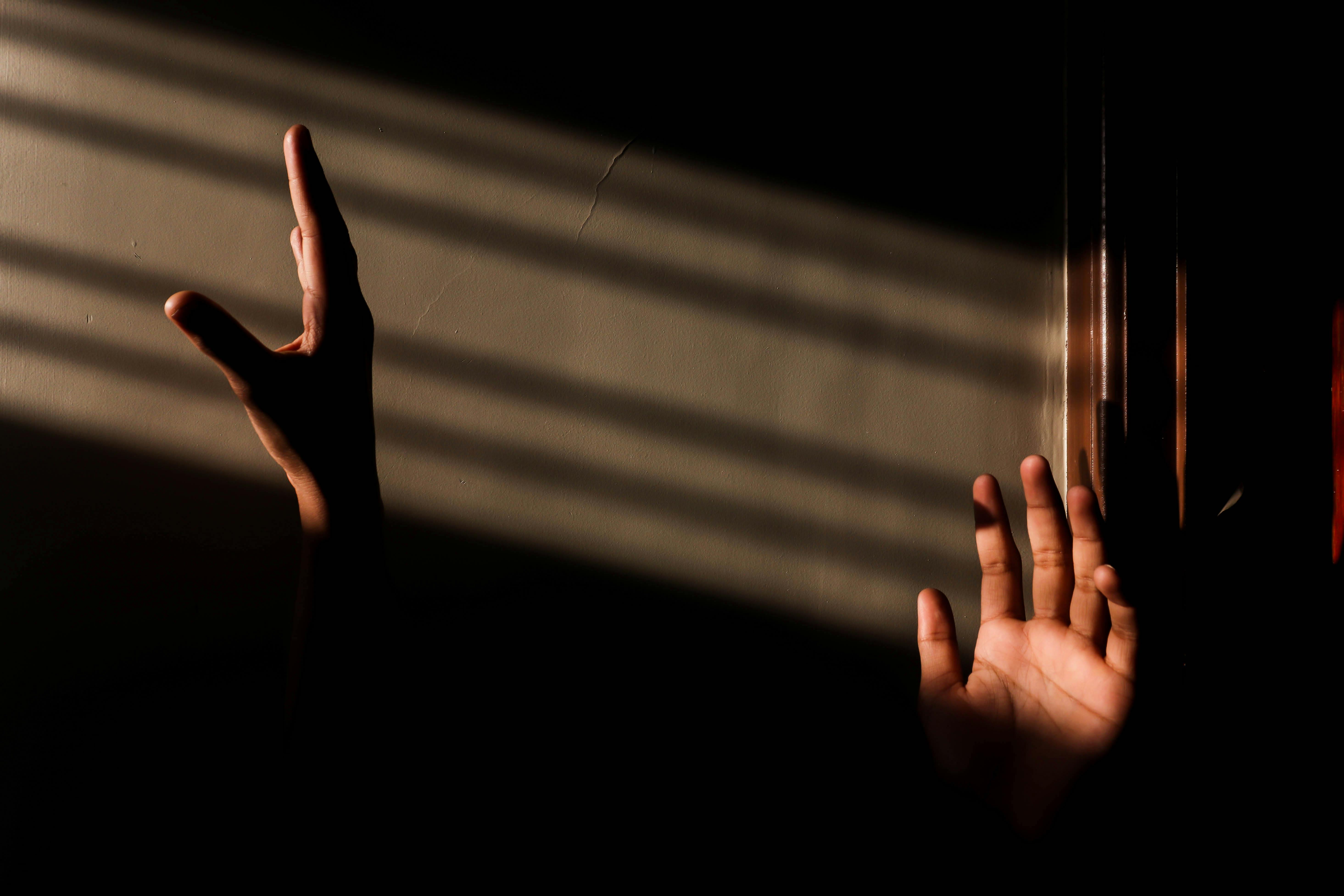 Person's Left Hand Open Wide · Free Stock Photo