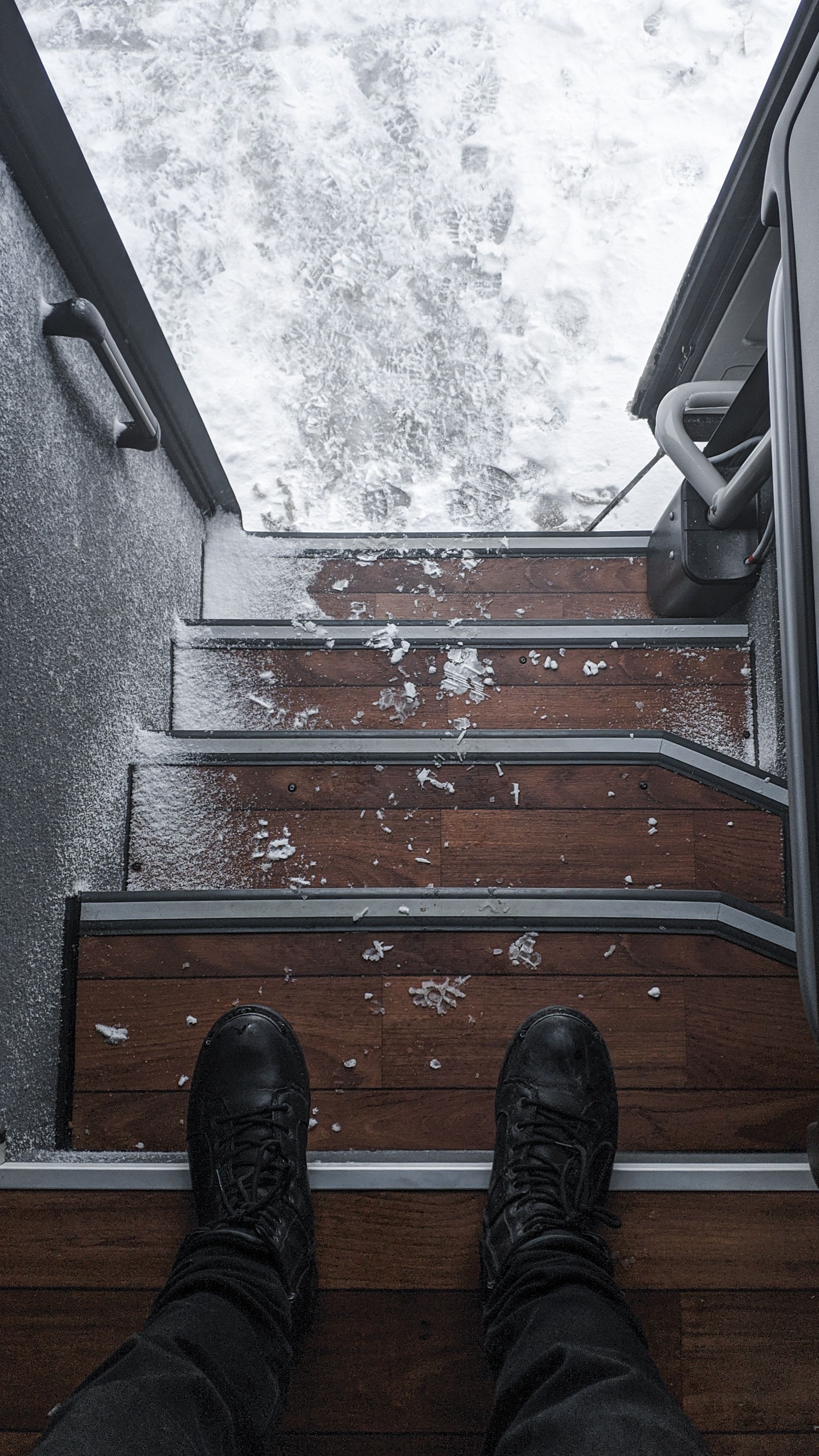 Photo Of Person Standing On Staircase · Free Stock Photo