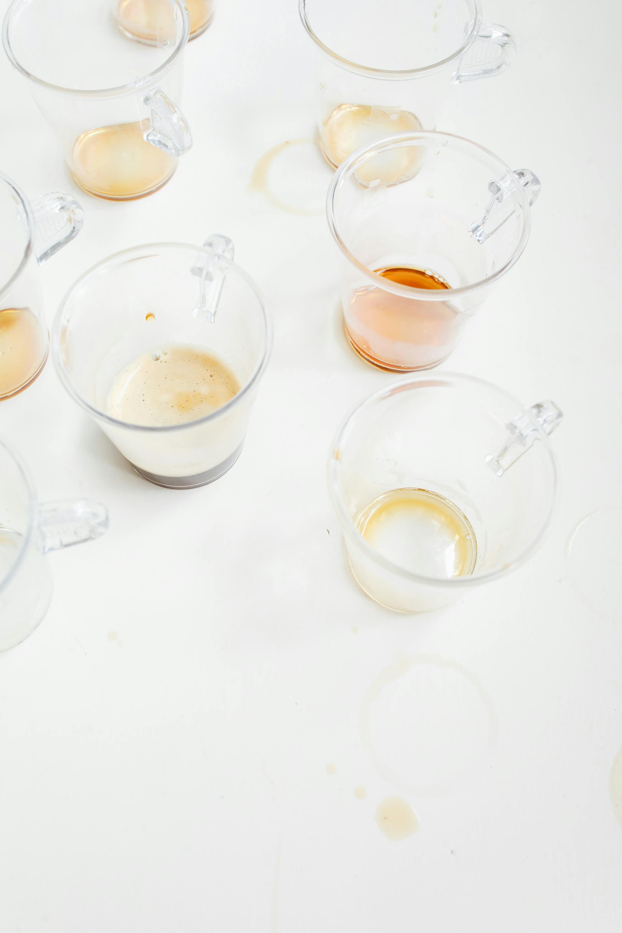Glasses with Remains of Black Coffee on the Bottom · Free Stock Photo