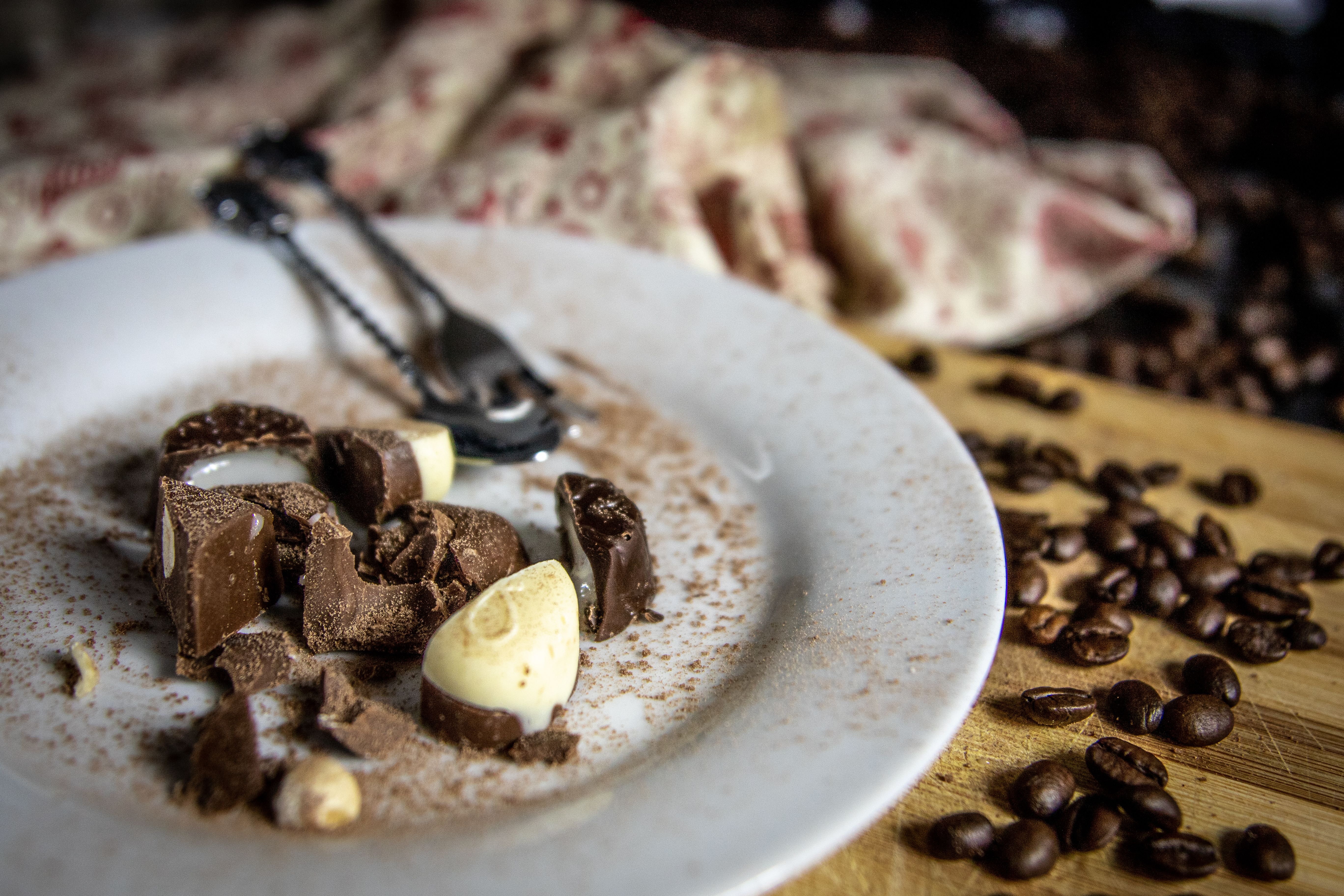 Chocolate Candy on White Ceramic Plate · Free Stock Photo