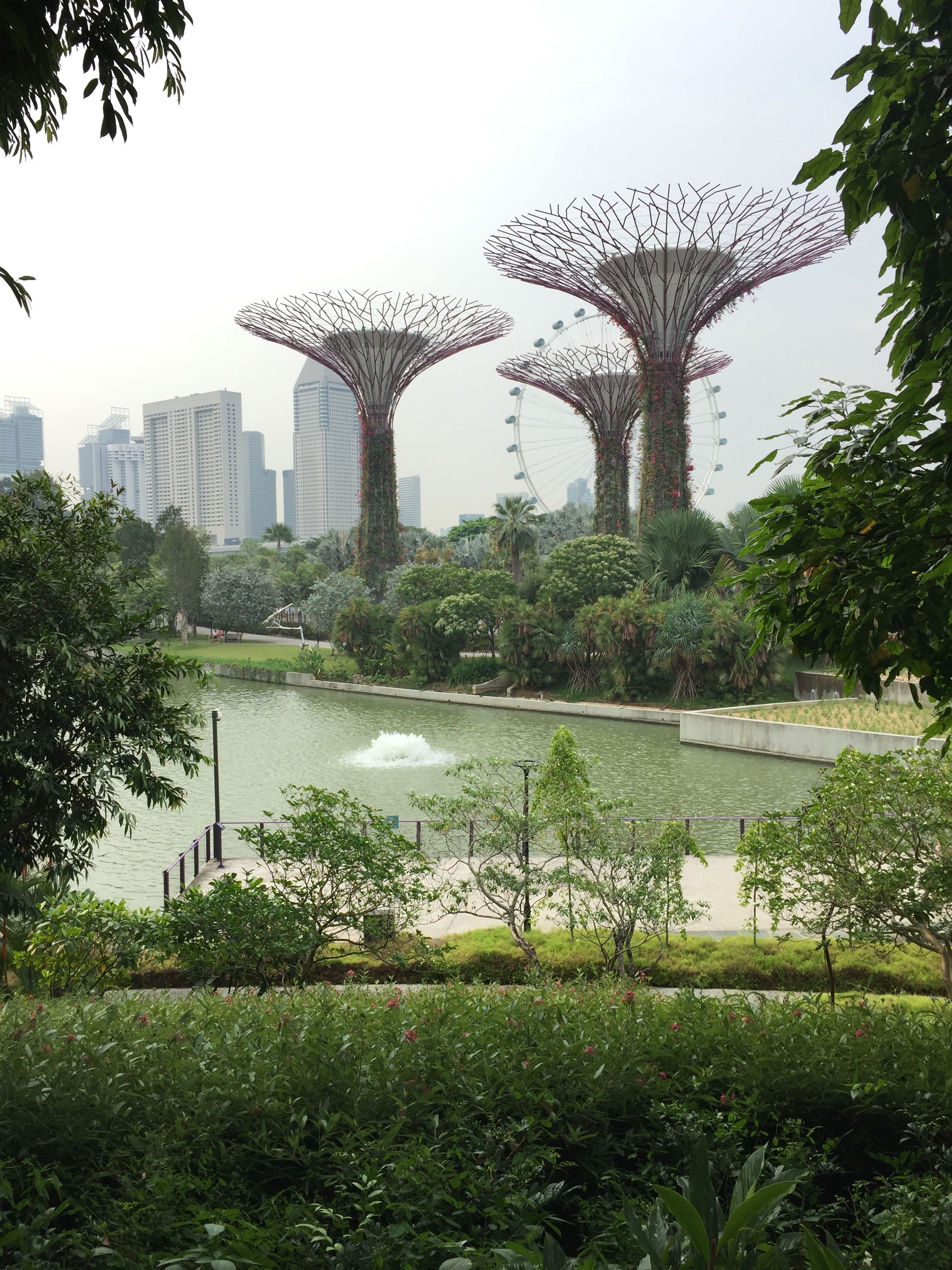 Futuristic city park with artificial trees · Free Stock Photo