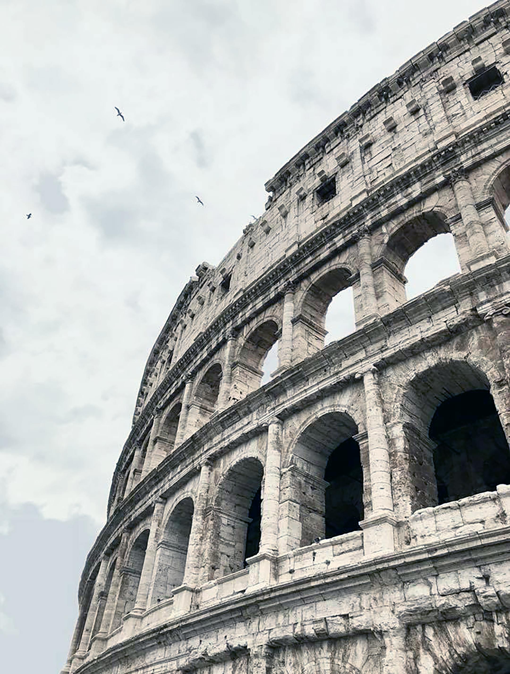 Low-Angle Shot of a Colosseum · Free Stock Photo