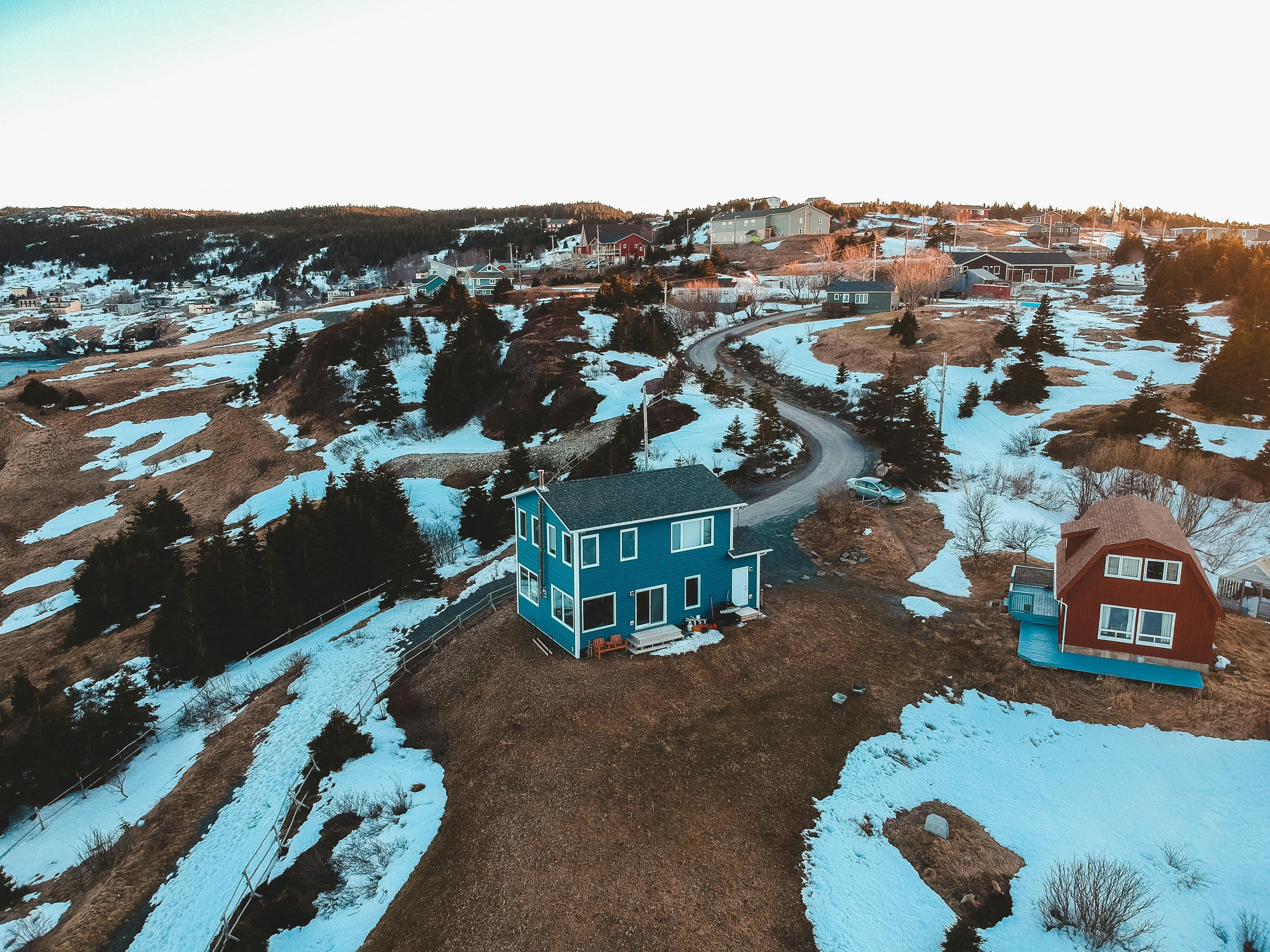 Small houses in settlement near forest · Free Stock Photo