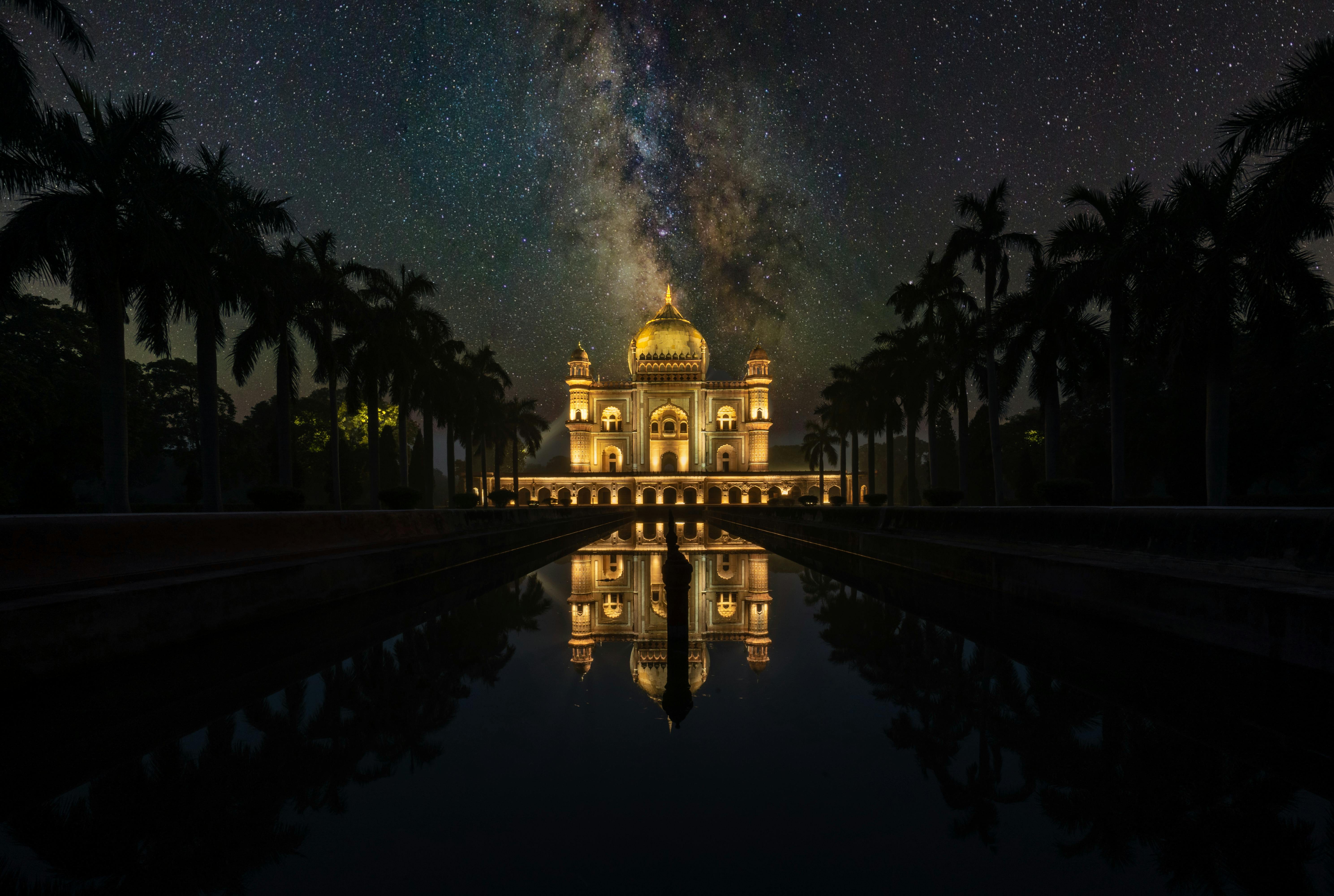 Beautiful Mosque During Night Time · Free Stock Photo