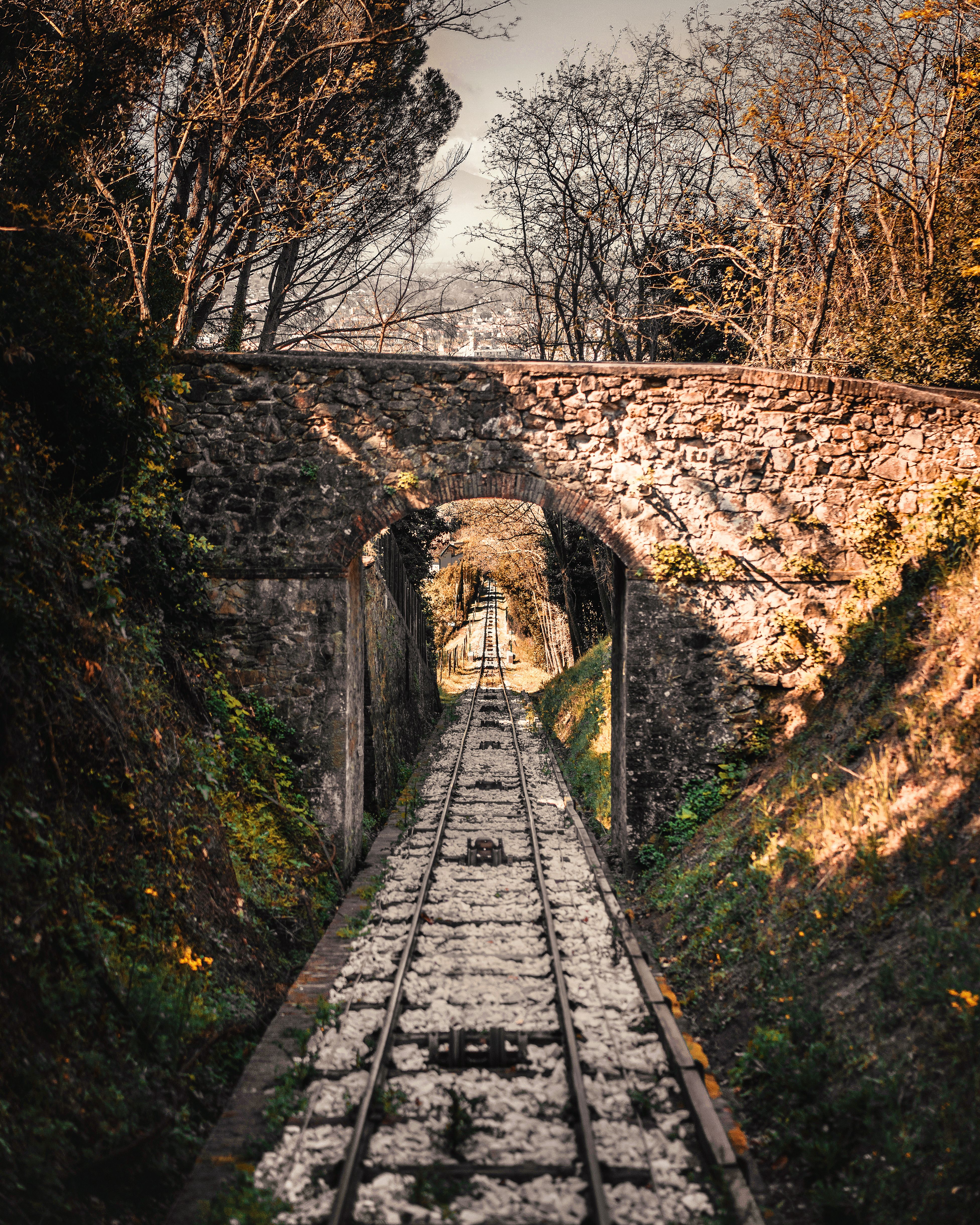 Stone Bridge over Railway · Free Stock Photo