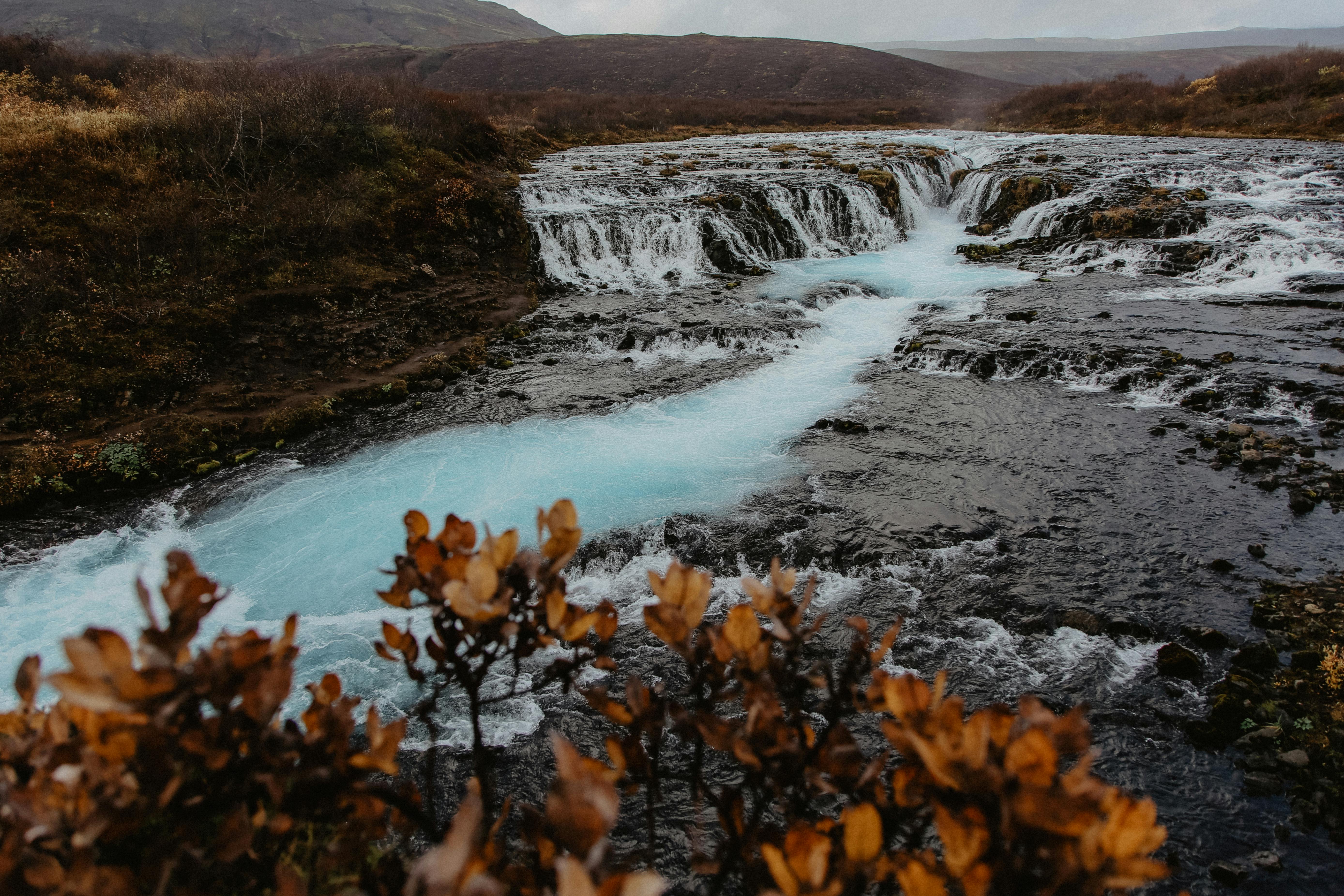 Landscape with Waterfall and River · Free Stock Photo