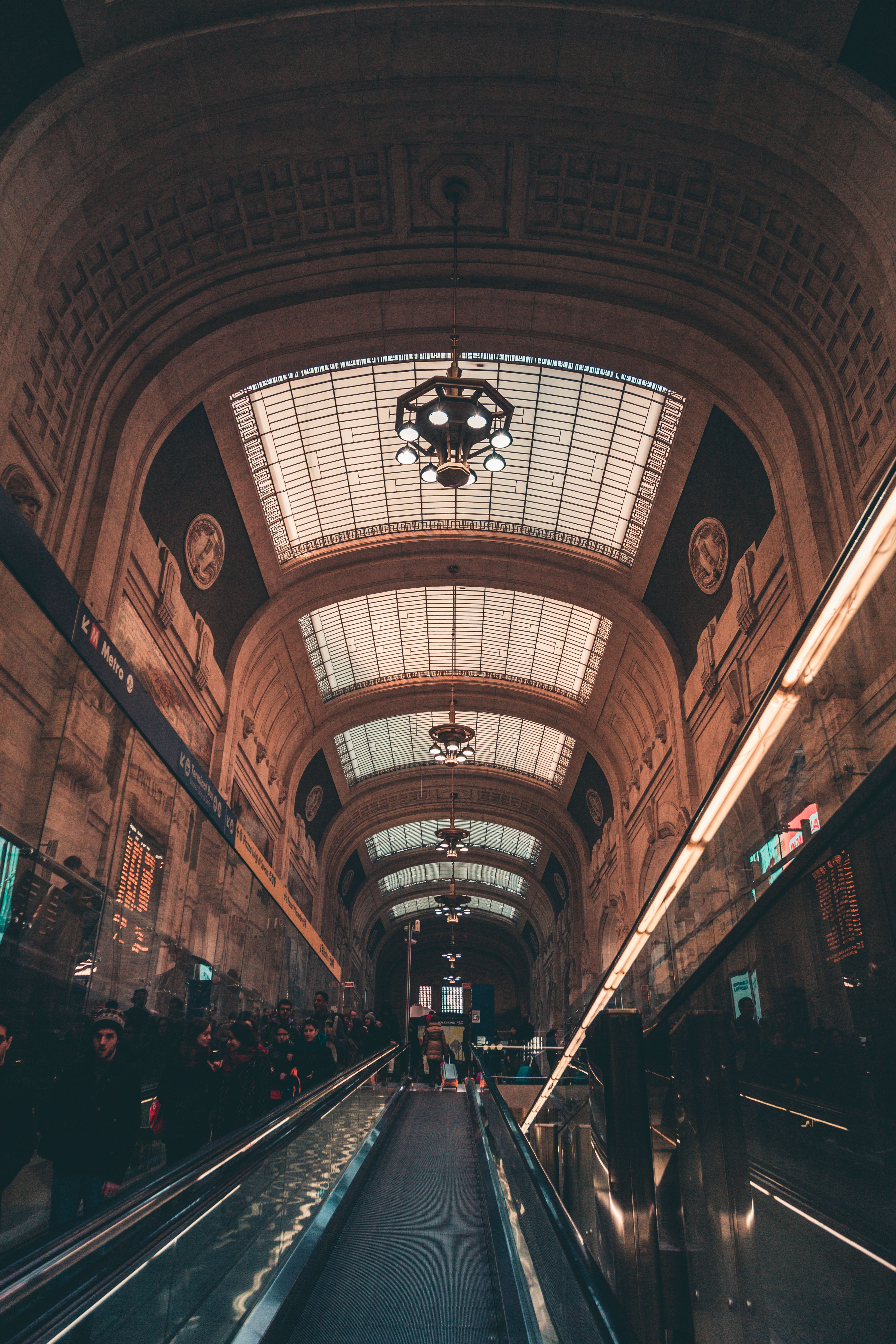 Escalator in Industrial Railway Station in Milan, Italy · Free Stock Photo