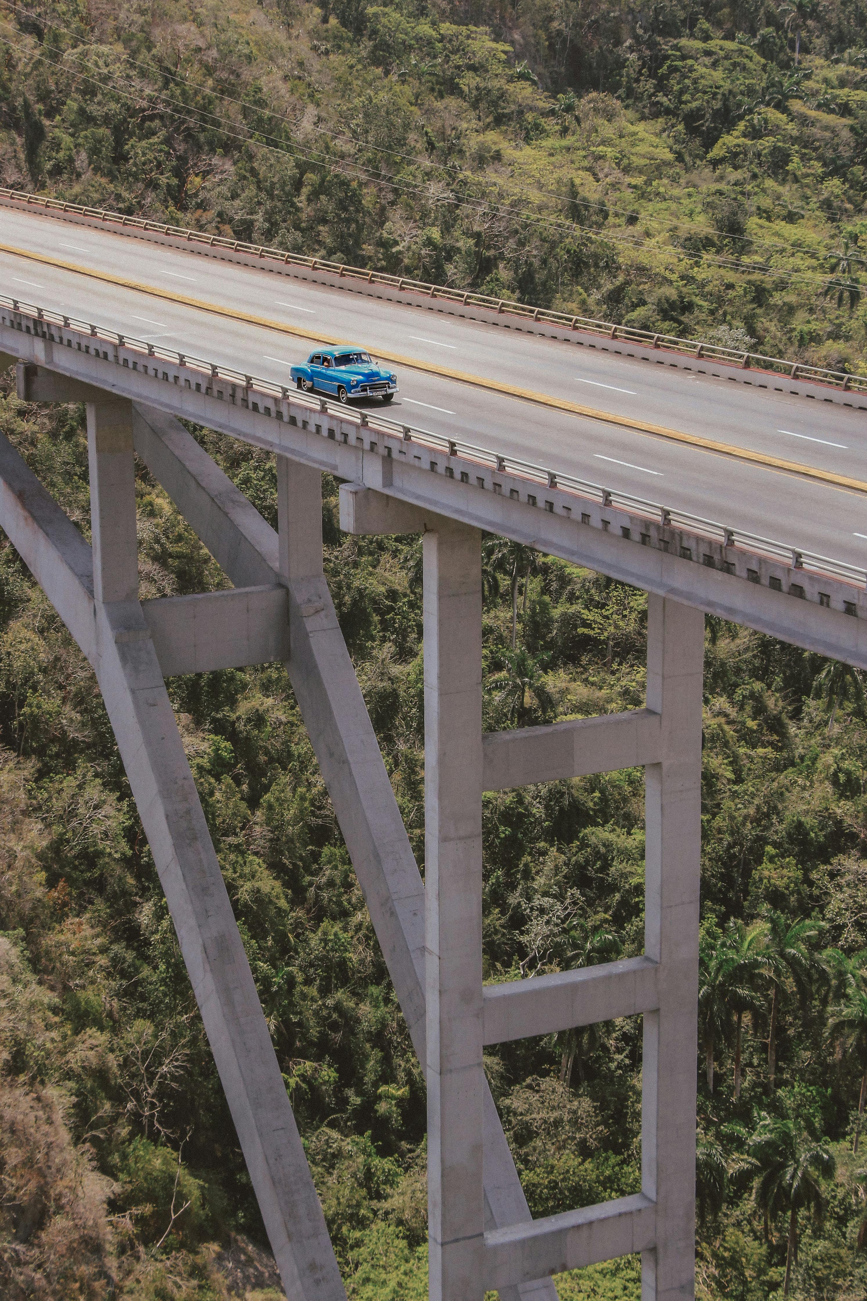 Bus Under A Bridge · Free Stock Photo