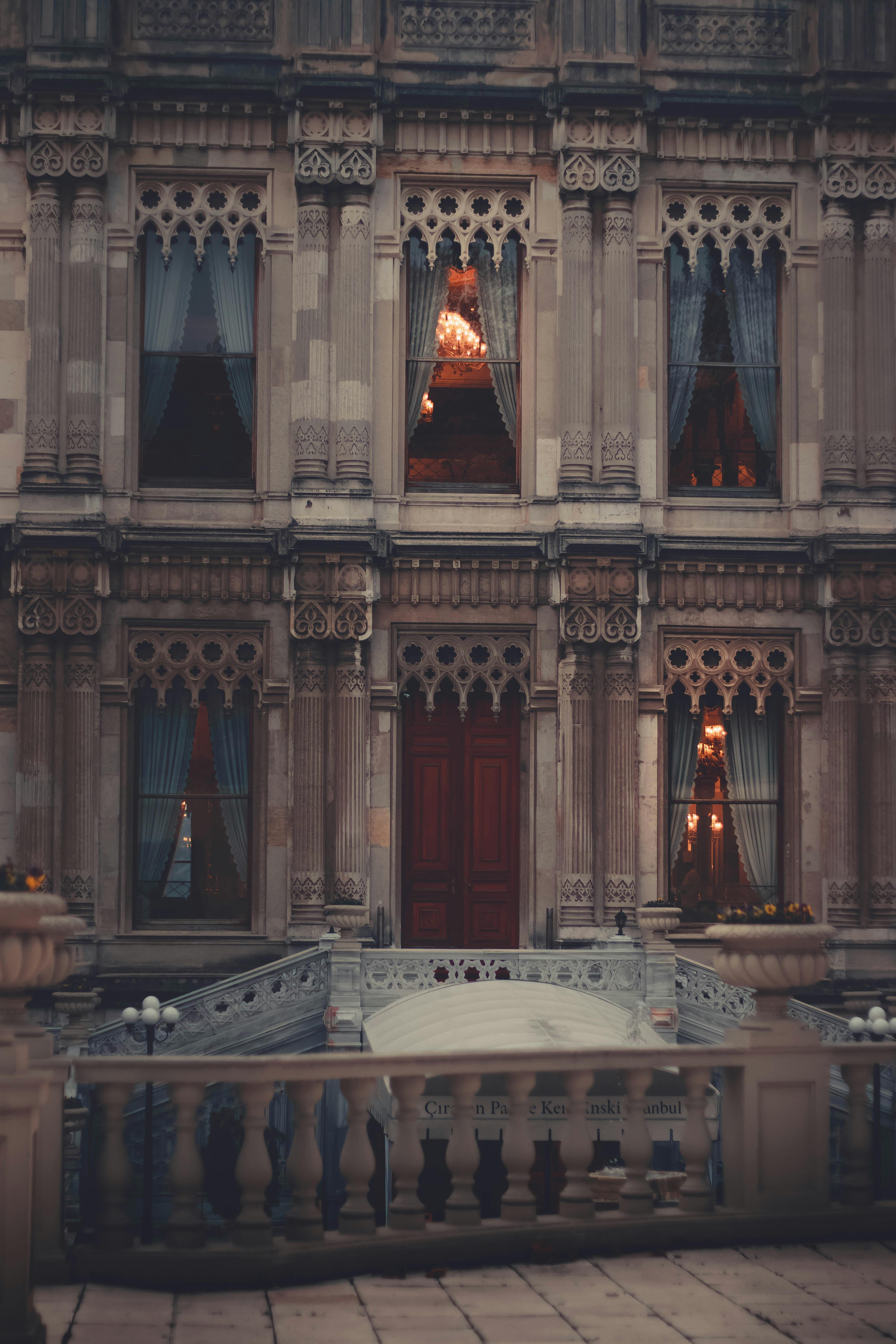 Ornamental facade of medieval old building · Free Stock Photo