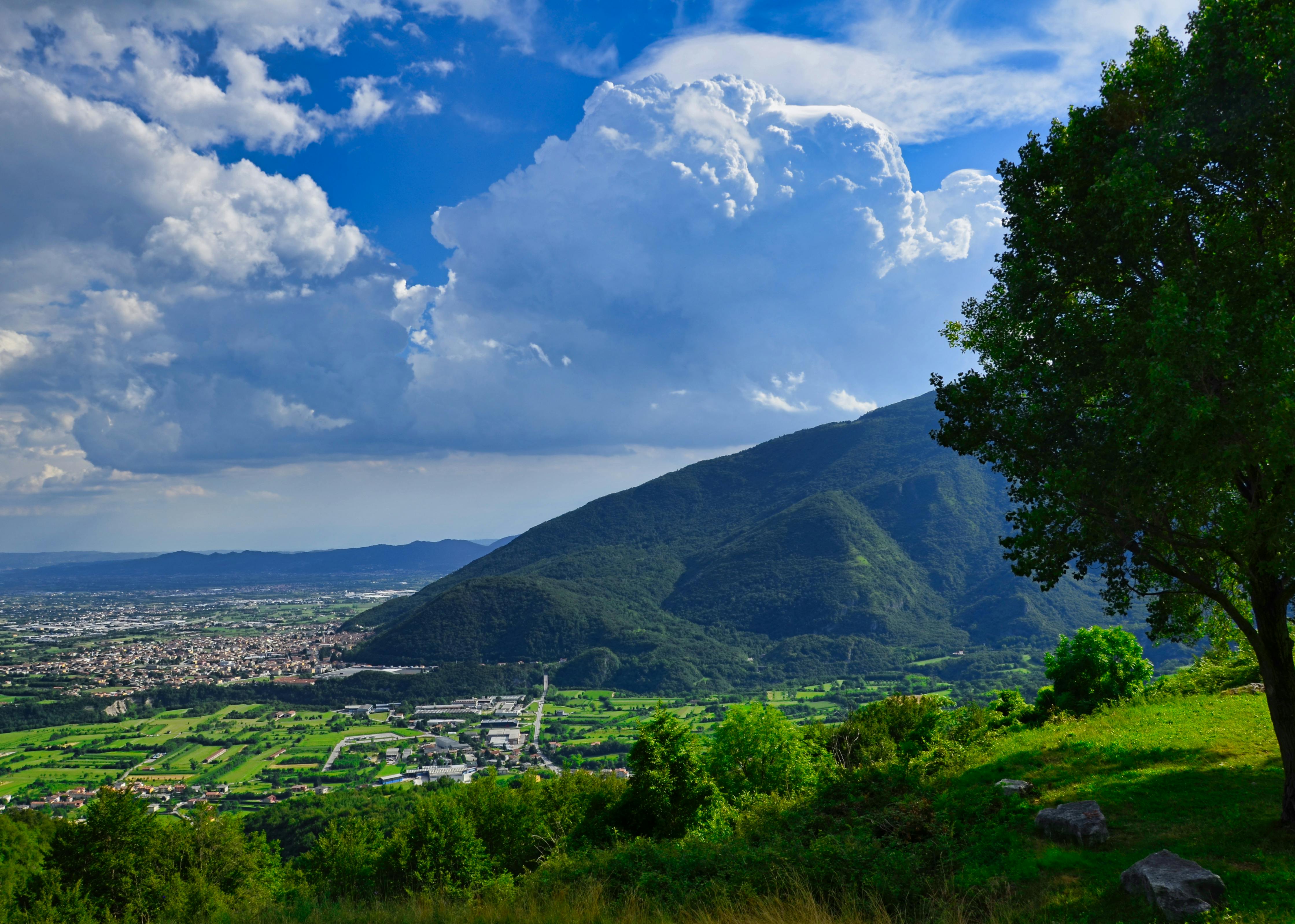 Green Mountain Under Blue Sky and White Clouds · Free Stock Photo